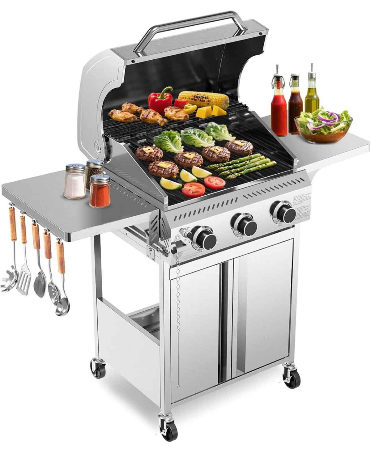 Click here for Cowsar Food Grade Stainless Steel 3-Burner Propane... prices
