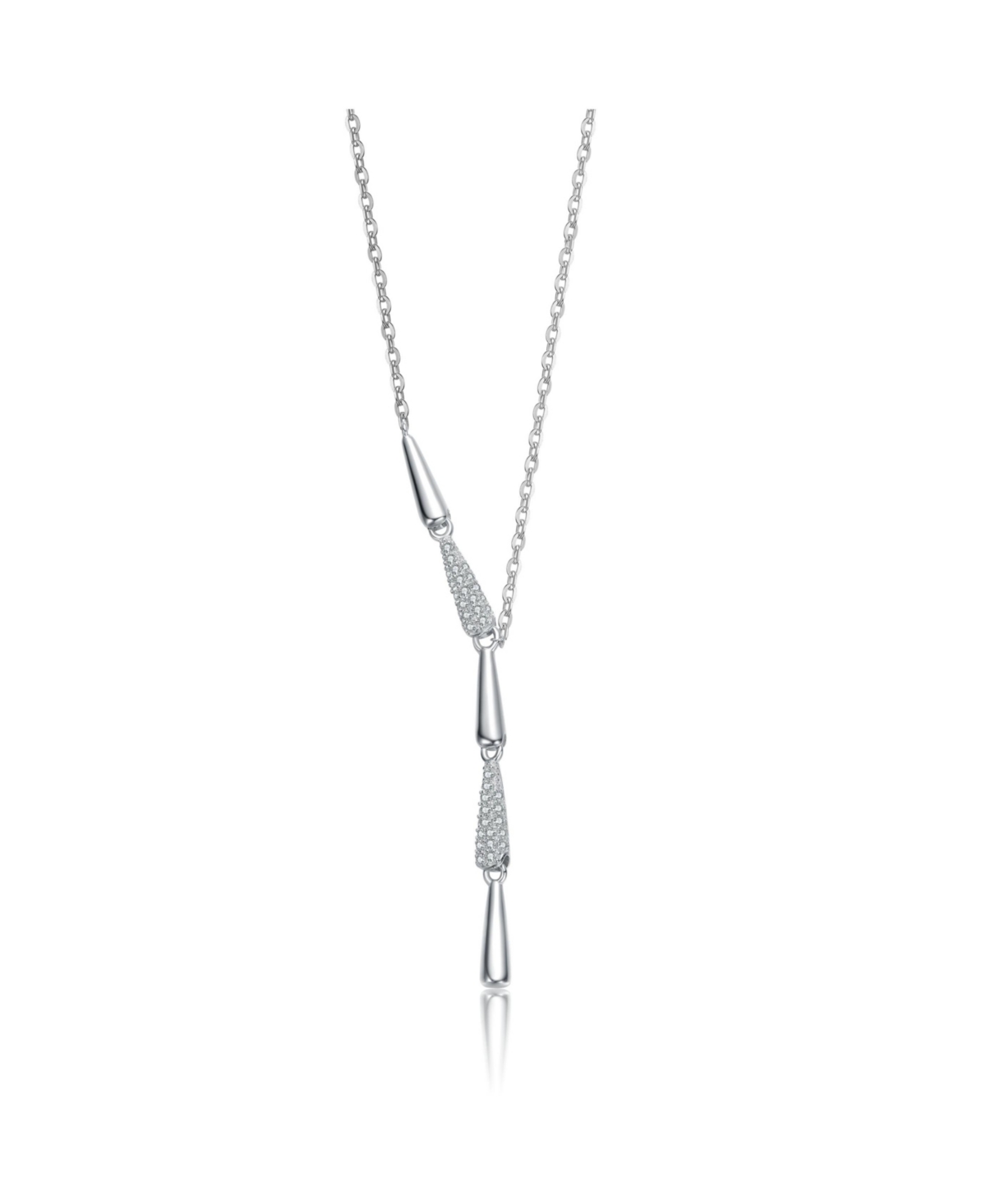 Click here for Genevive Sterling Silver White Gold Plated with Cl... prices