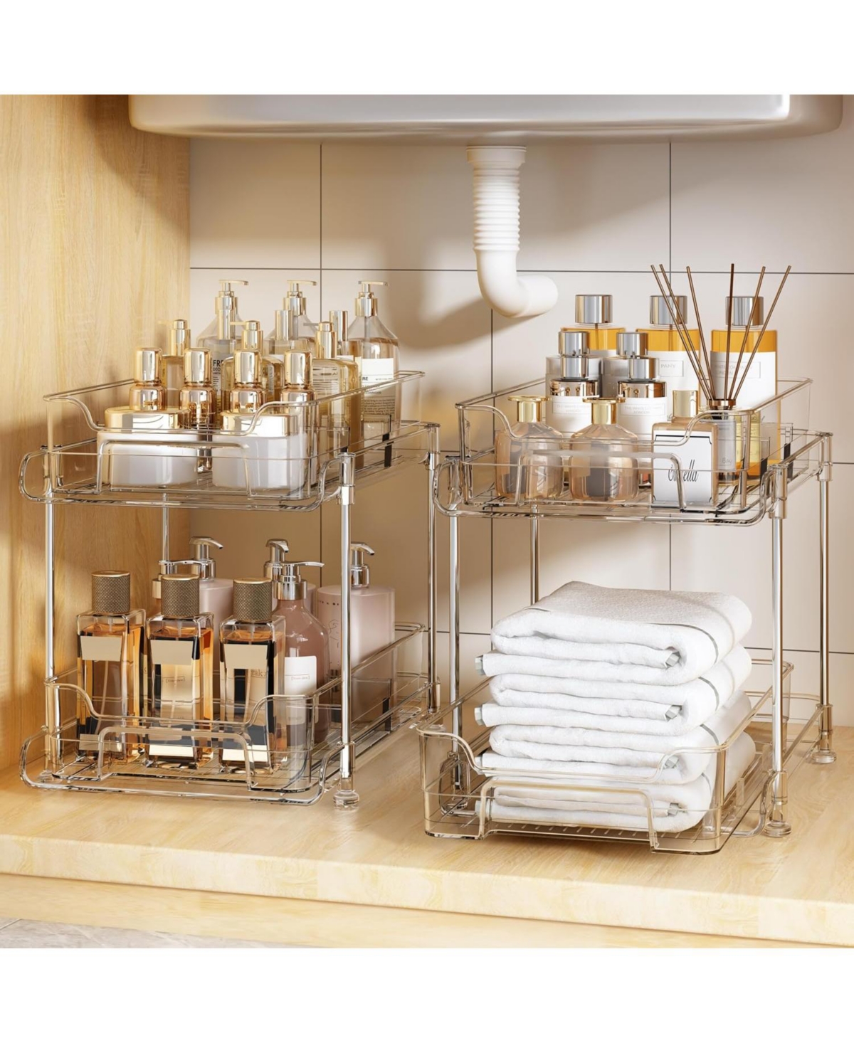 Click here for Under Sink Organizer  2 Packs Bathroom Organizers... prices