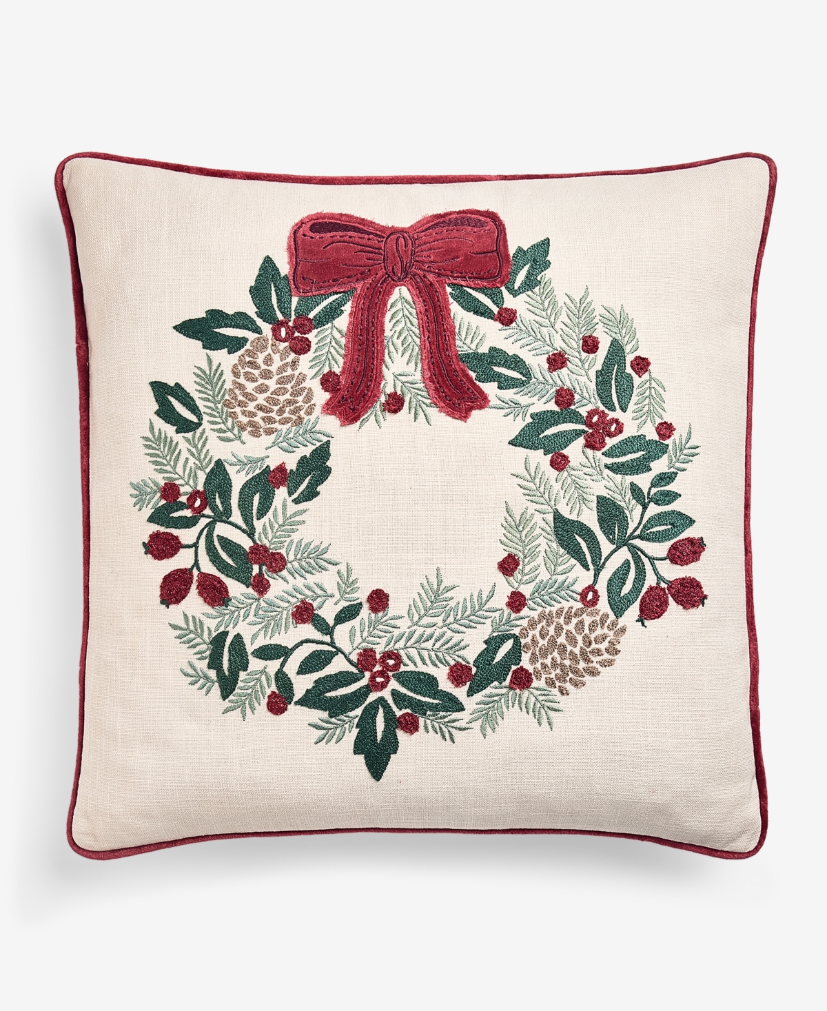 Click here for Charter Club Wreath Decorative Pillow  14 x 20 - M... prices