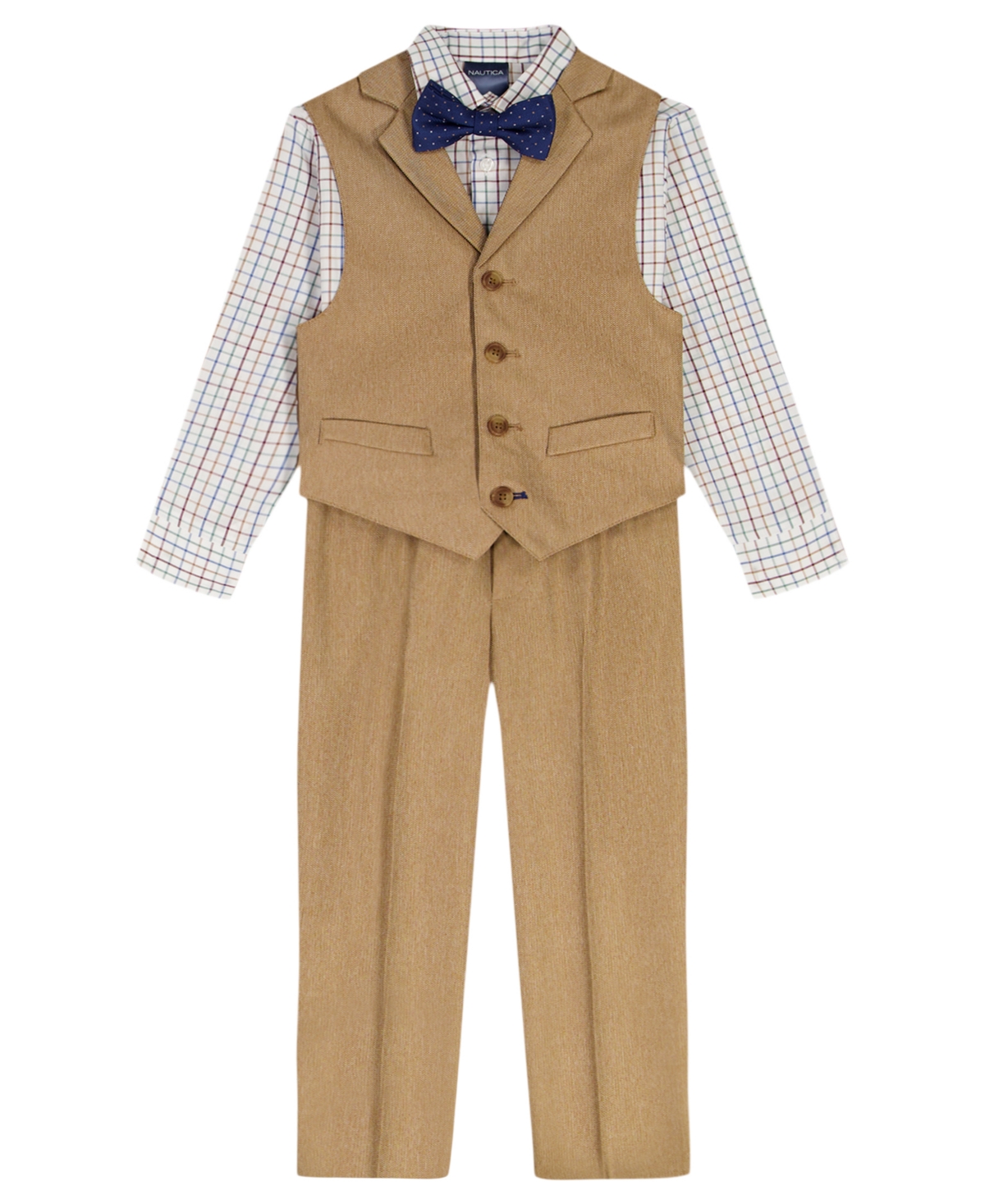 Click here for Nautica Boys 2T-7 4-Piece Herringbone Shirt  Pants... prices