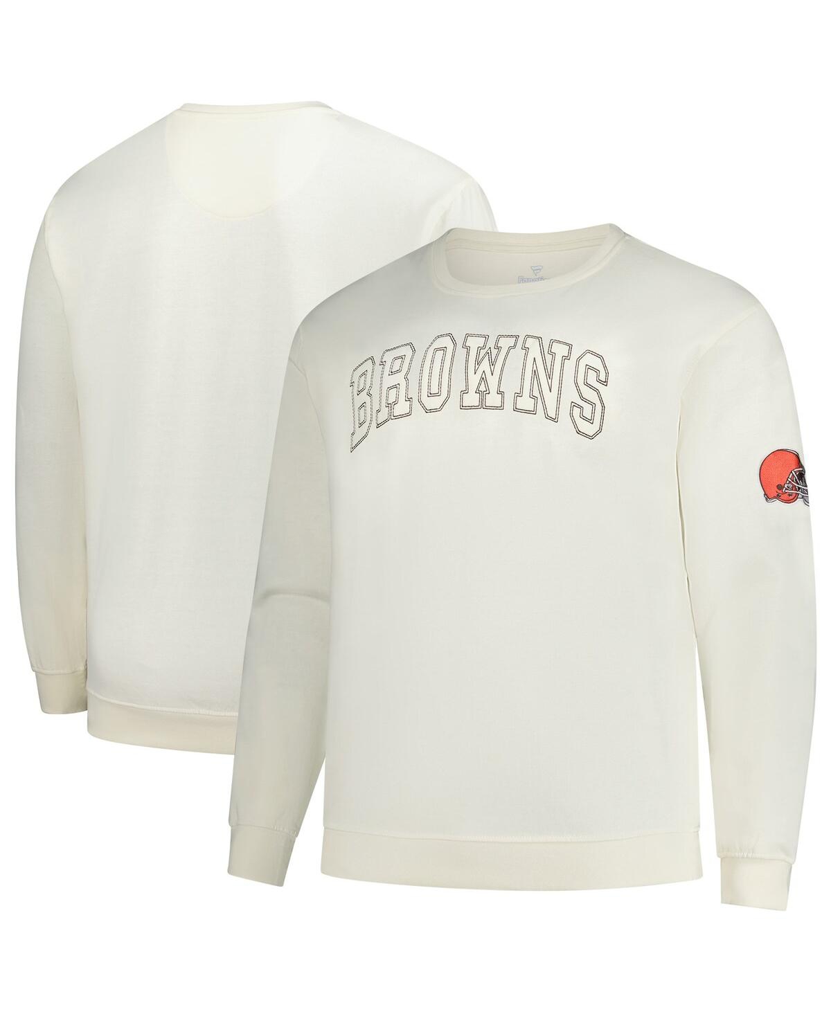 Click here for Profile Mens Cream Cleveland Browns Big Tall Fleec... prices