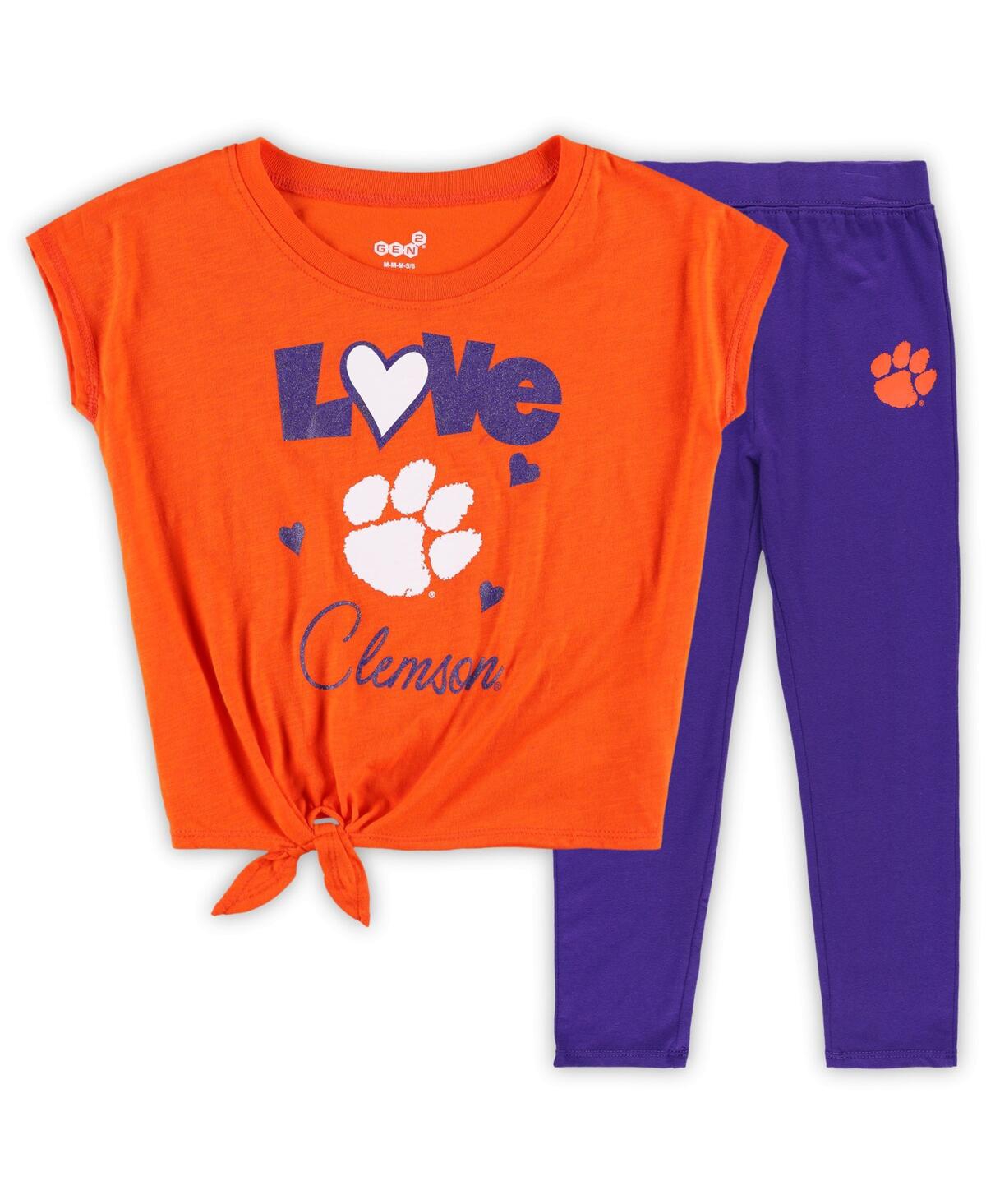 Click here for Outerstuff Toddler 2-Piece Orange/Purple Clemson T... prices
