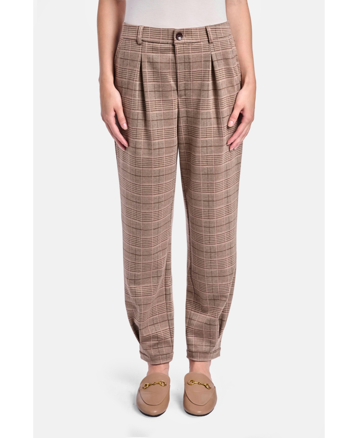 Click here for Capsule 121 The San Marco Pant In Plaid - Brown prices