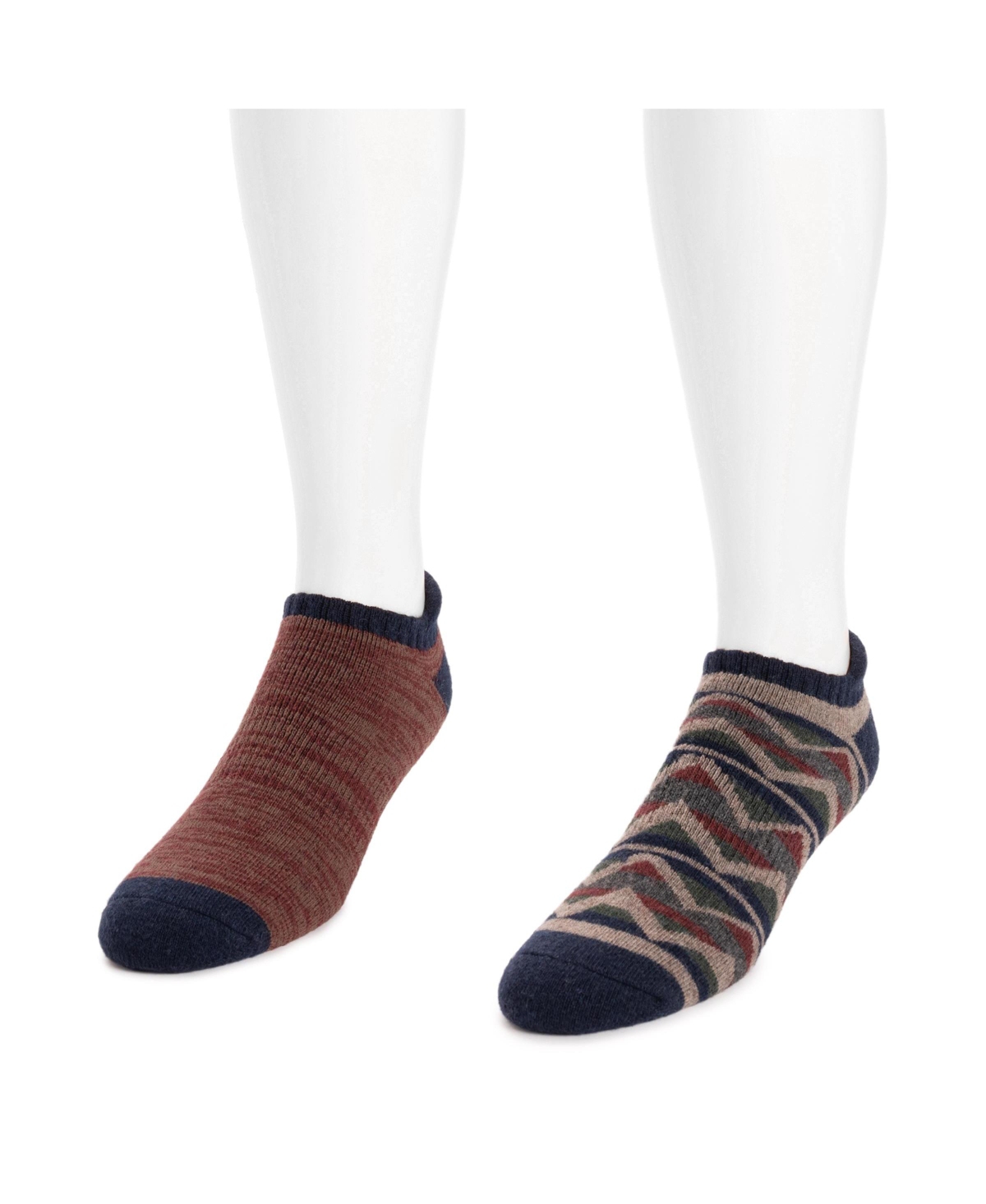 Click here for Muk Luks Mens No Show Wool Socks (2 Pair - Taupe m... prices