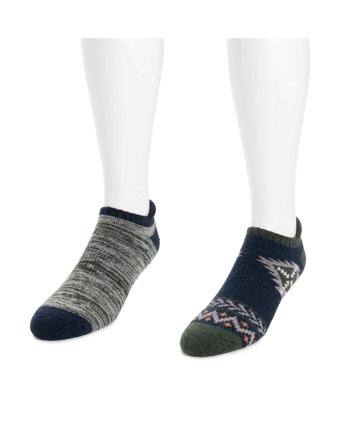 Click here for Muk Luks Mens No Show Wool Socks (2 Pair - Navy mu... prices