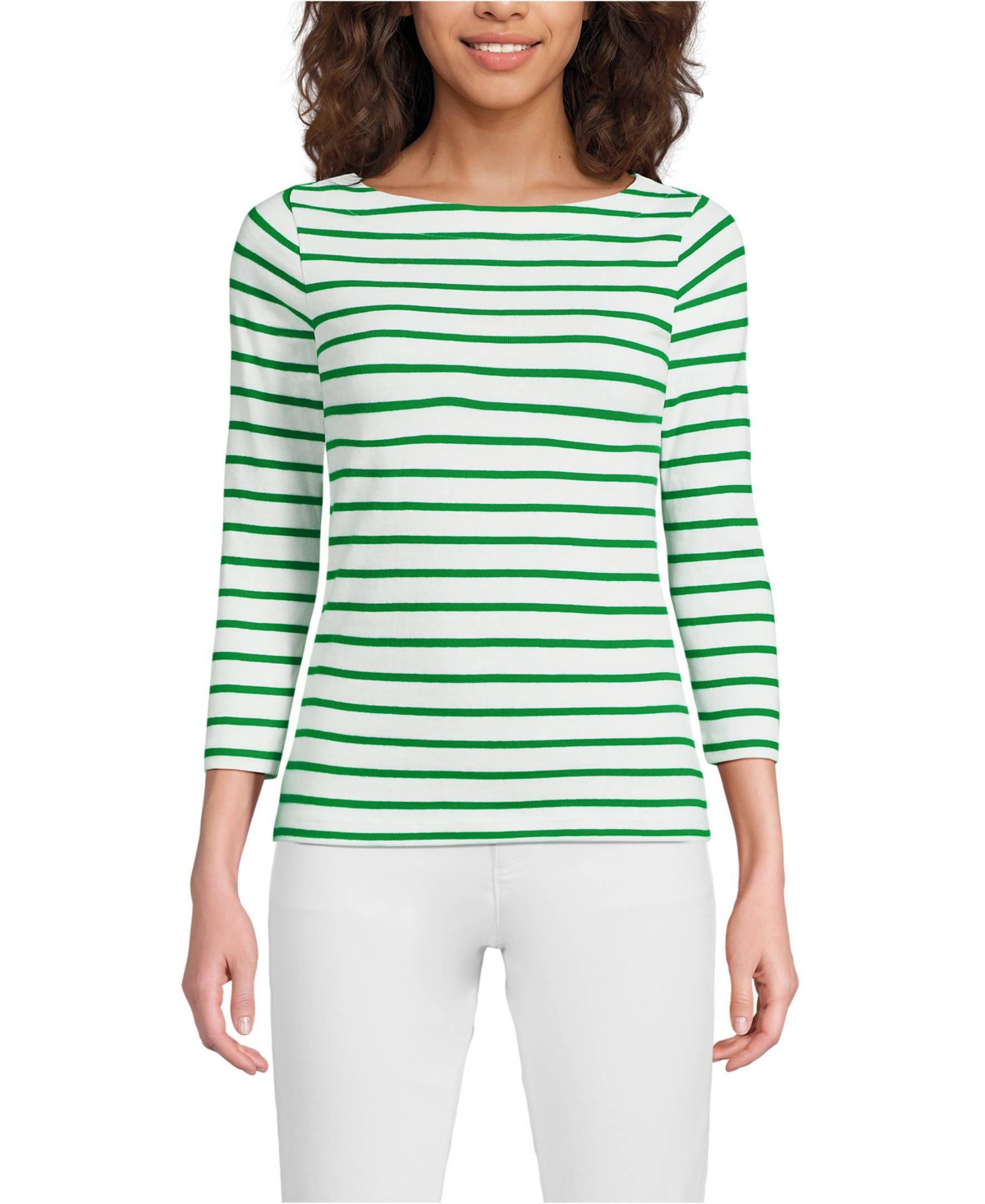 Click here for Lands End Womens Mariner Jersey Boatneck Top - Ivo... prices
