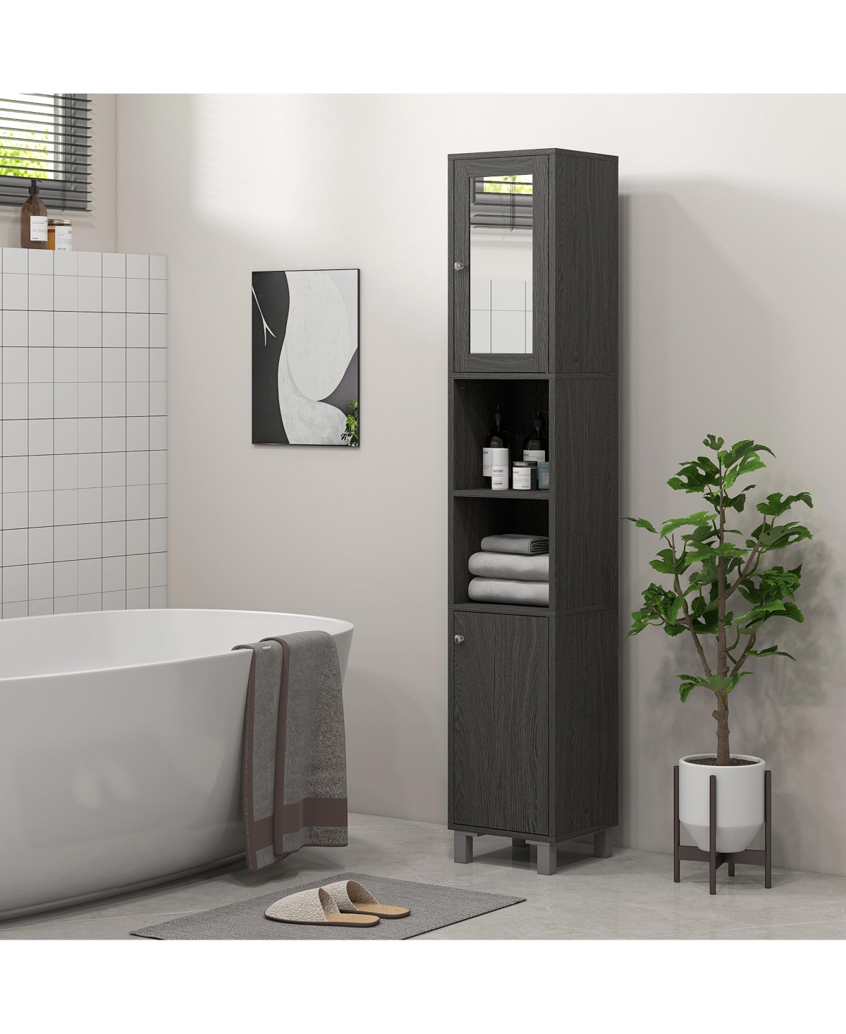 Click here for Slickblue Sleek Modern Bathroom Cabinet with Stora... prices
