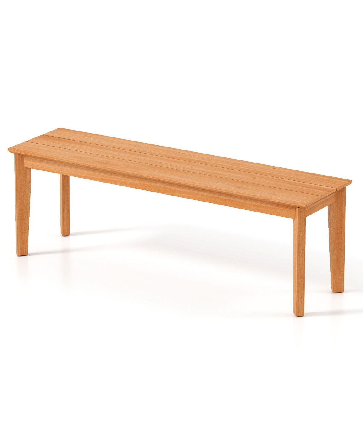 Click here for Gymax 55 Teak Wood Bench 3-Person Backless Seating... prices