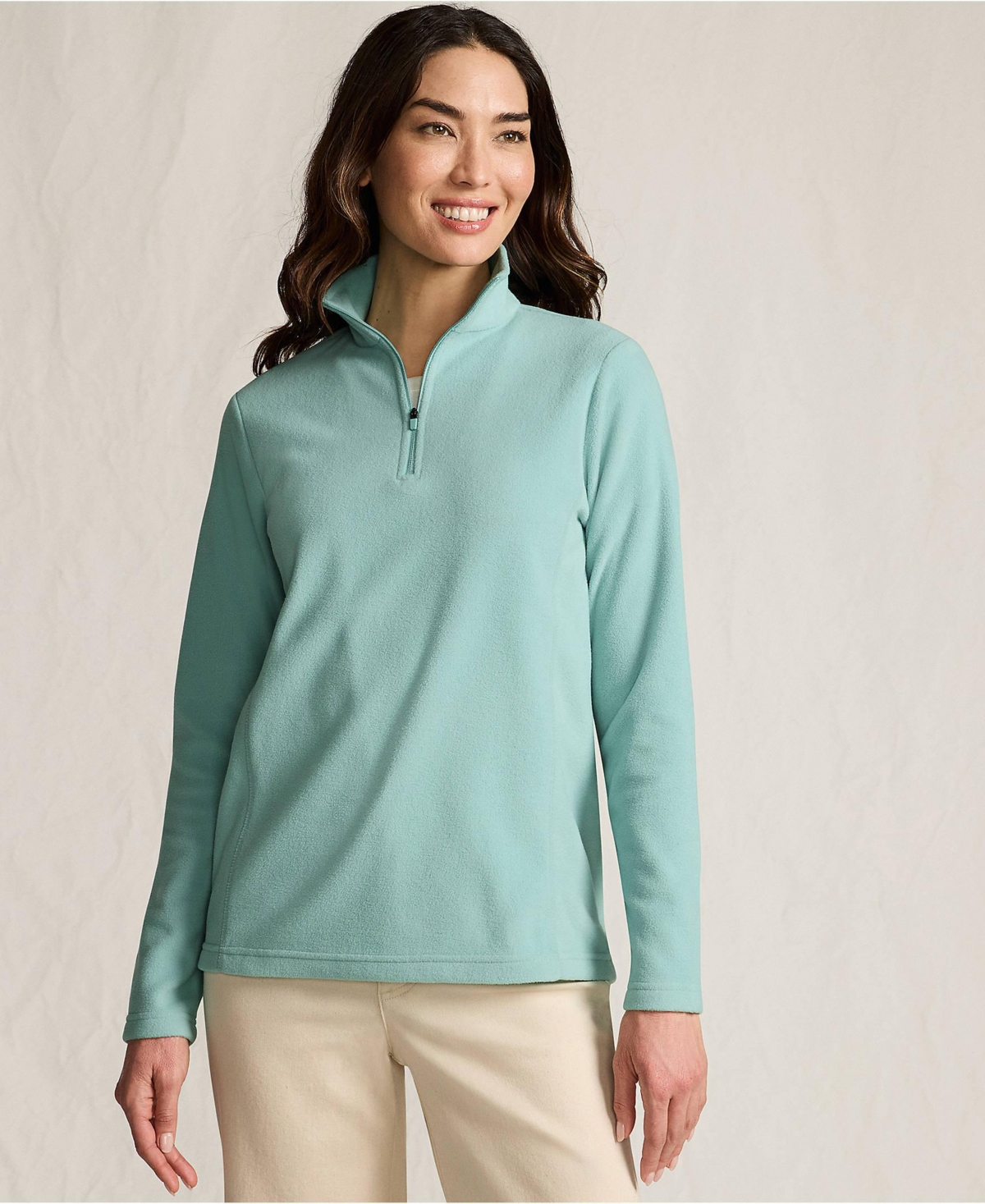 Click here for Lands End Womens Tall Fleece Quarter Zip Pullover... prices