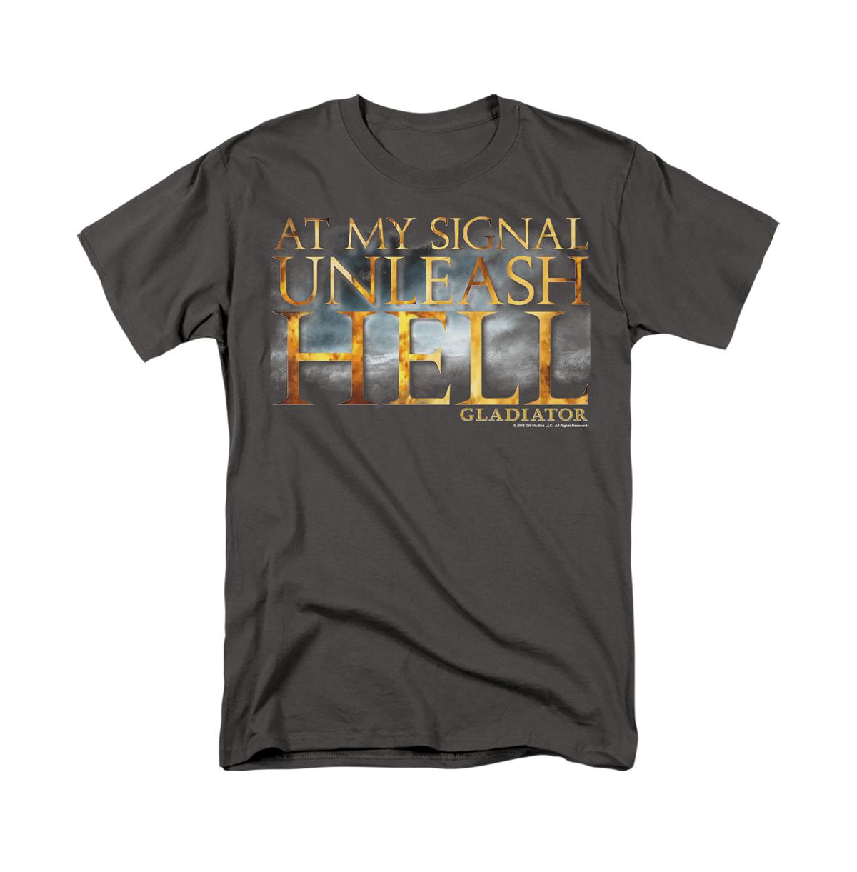 Click here for Logovision Mens Gladiator Unleash Hell T Shirt - B... prices