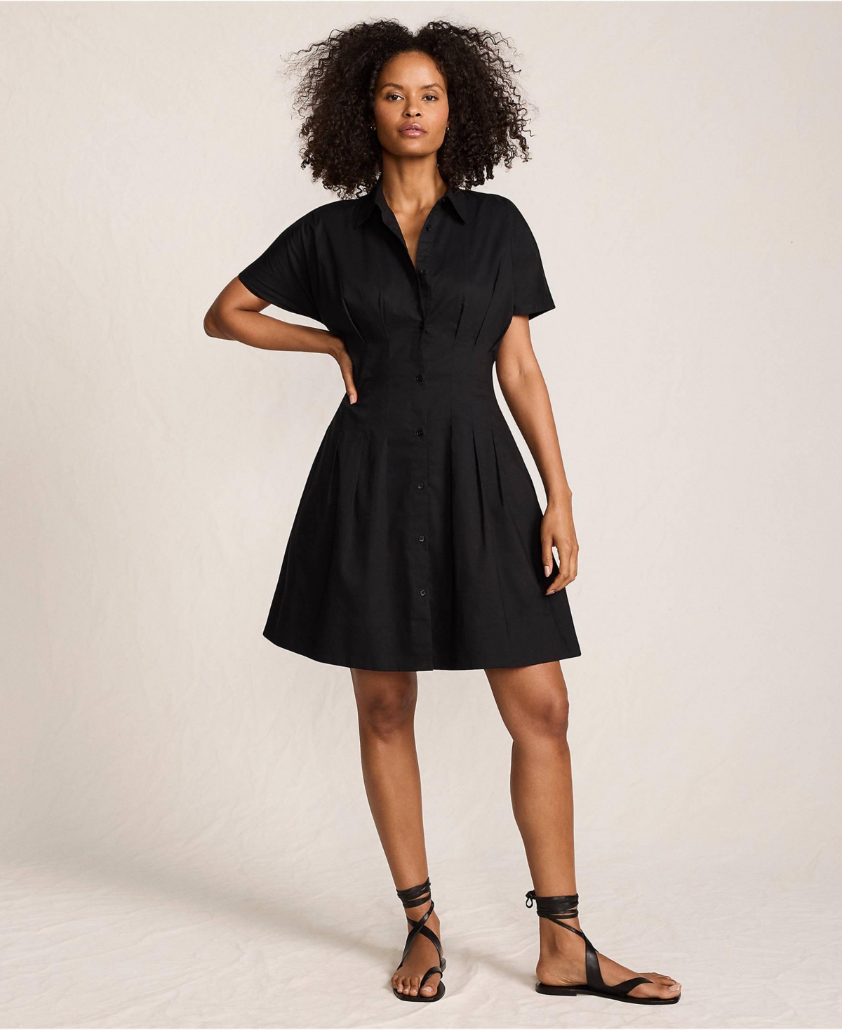 Click here for Lands End Womens Cambric Above the Knee Shirt Dres... prices