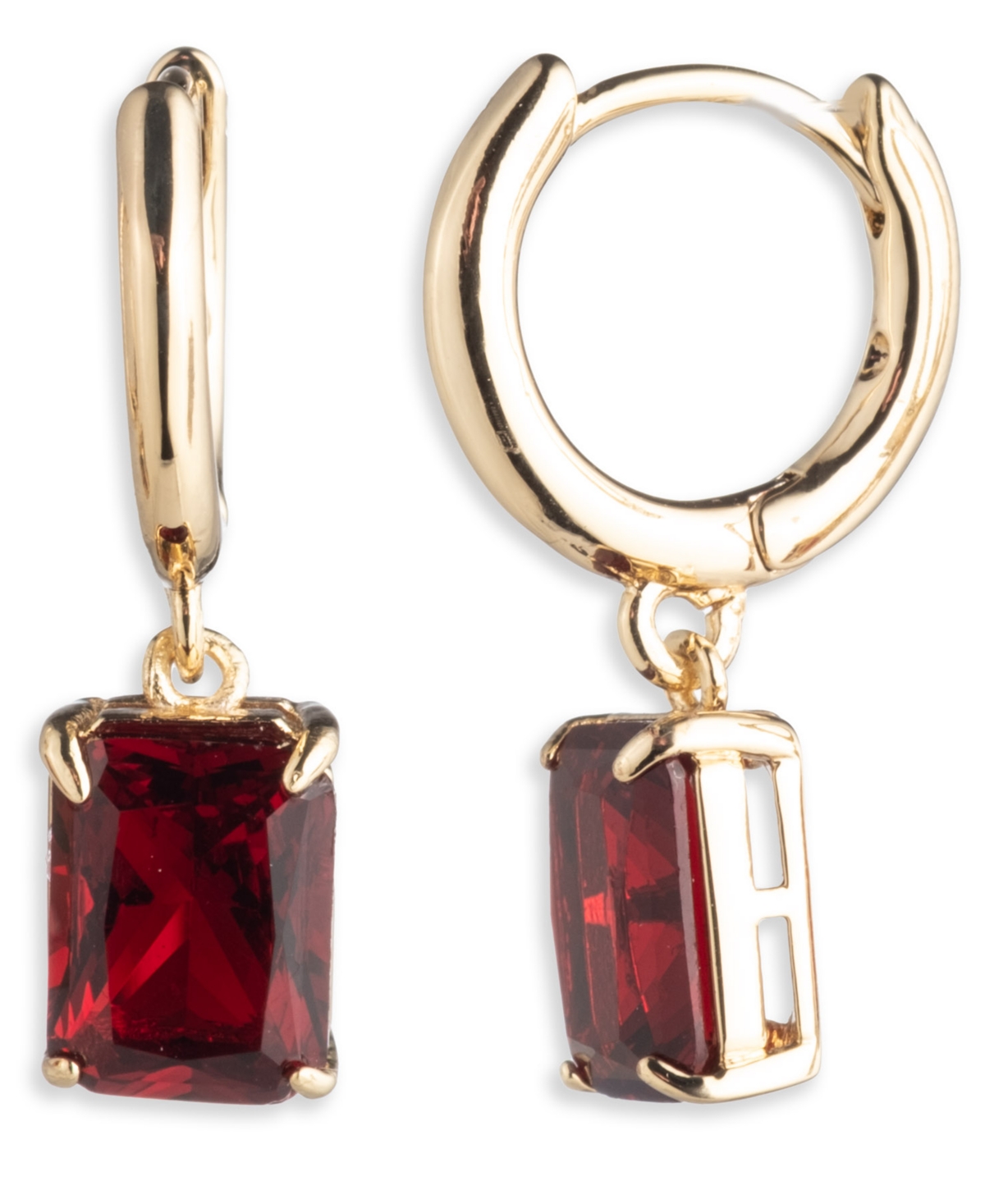 Click here for Lauren Ralph Lauren Glass Stone Drop Huggie Earrin... prices
