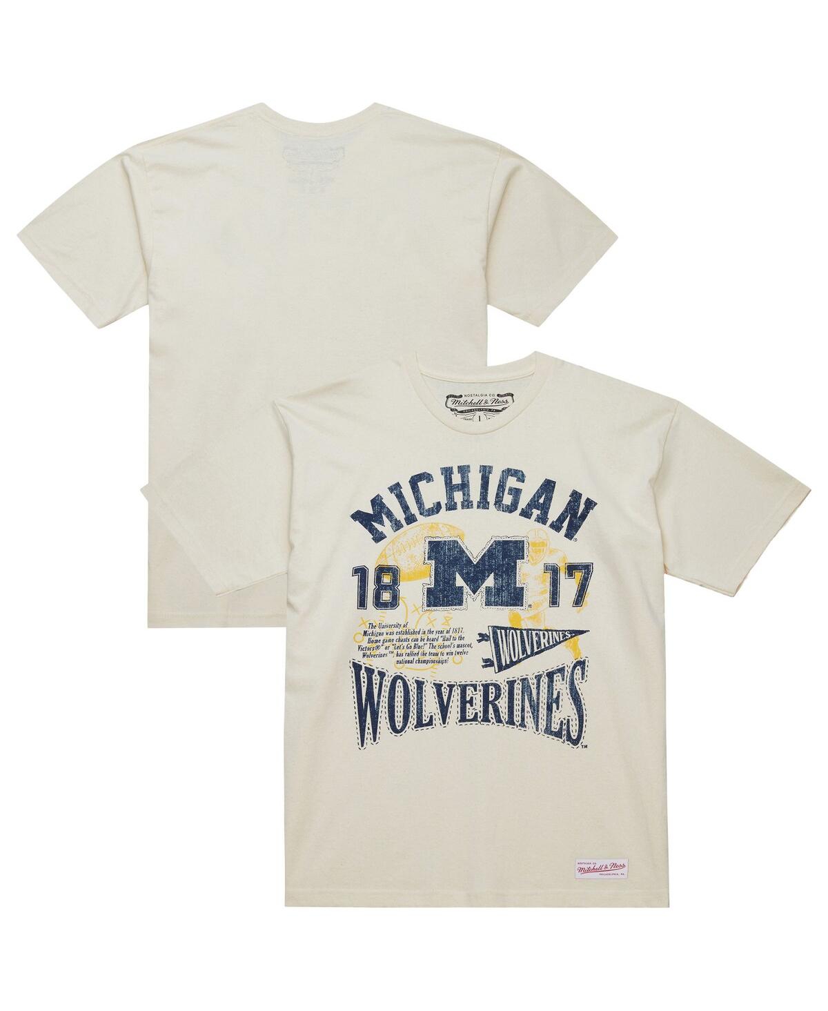 Click here for Mitchell & Ness Mens Cream Michigan Wolverines Her... prices