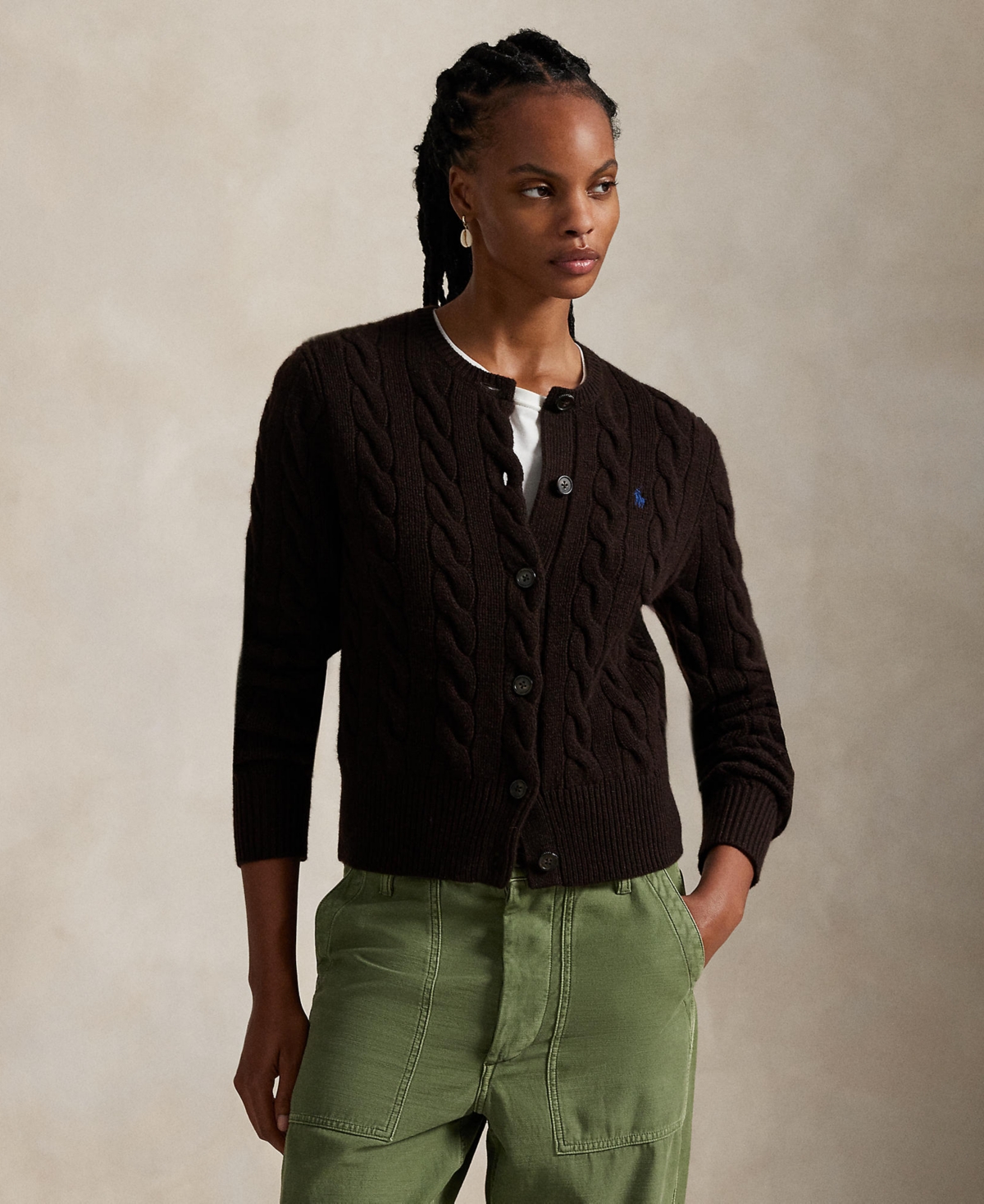 Click here for Polo Ralph Lauren Womens Cable-Knit Wool-Cashmere... prices