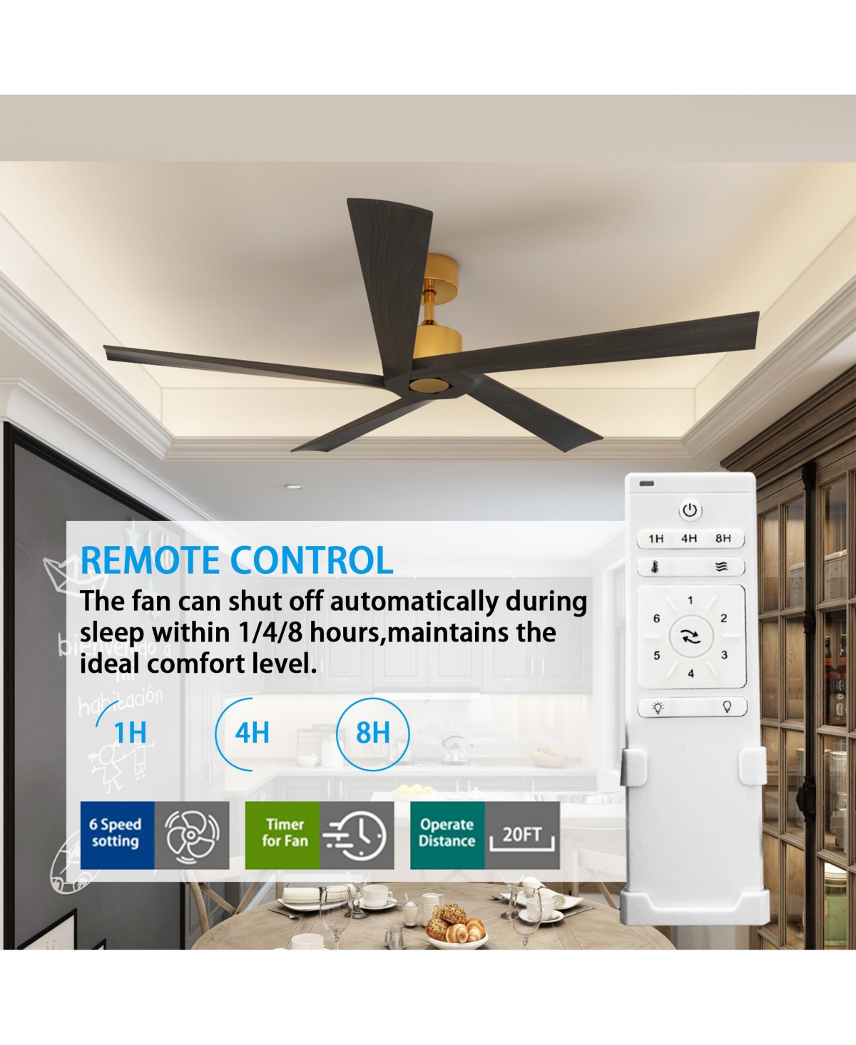 Click here for 62-In Ceiling Fan with Remote Control  Reversible... prices