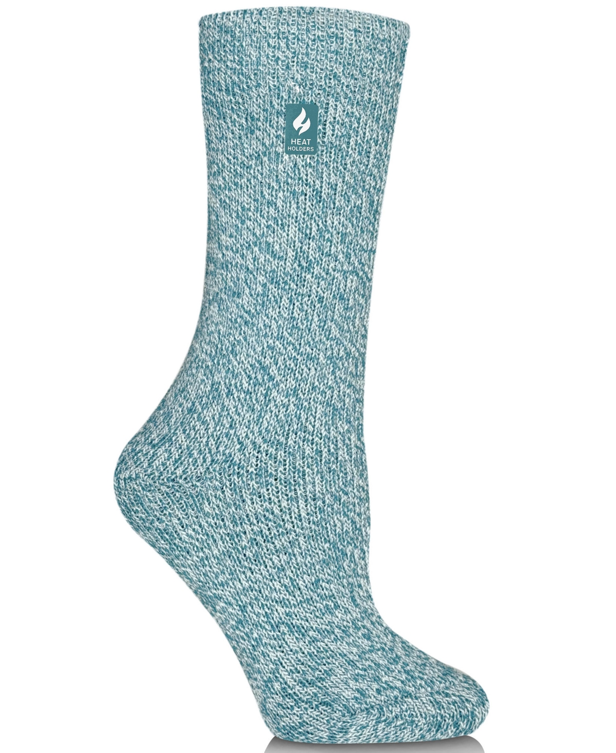 Click here for Heat Holders Womens Primrose Twist Socks - Teal/cr... prices