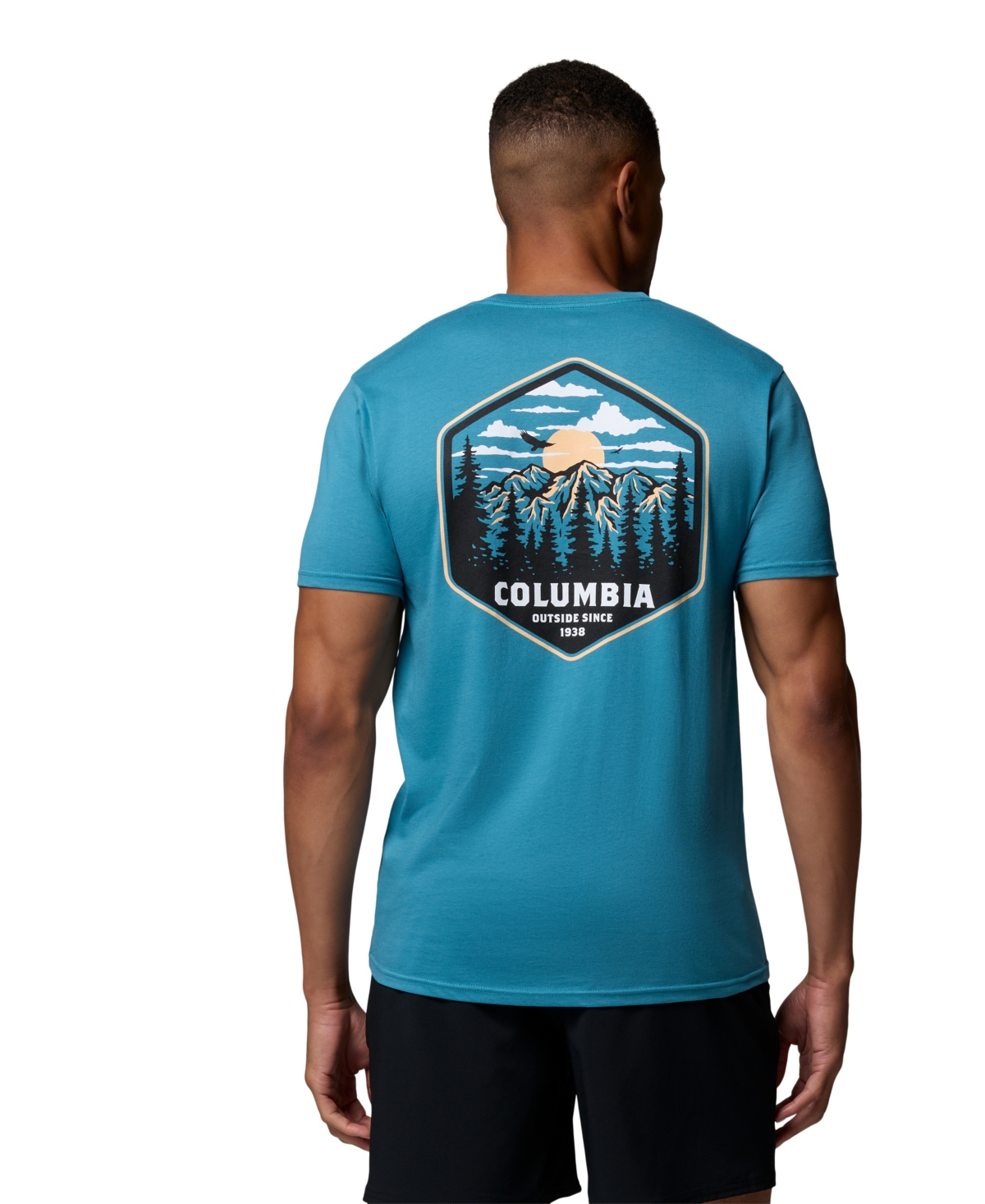 Click here for Columbia Mens Layn Graphic T-Shirt - Mountain red prices