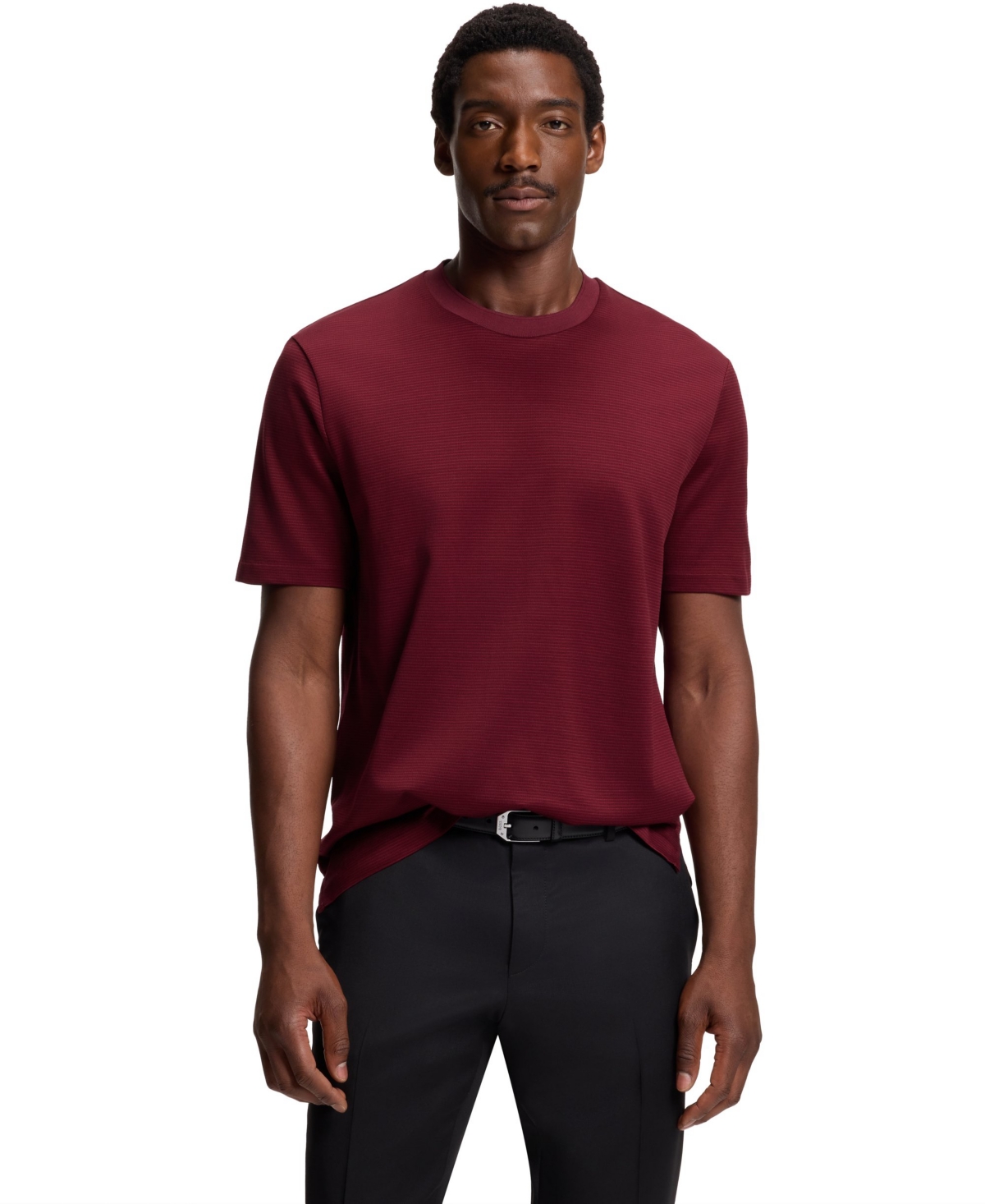 Click here for Boss by Hugo Boss Mens Mercerised-Cotton T-Shirt -... prices