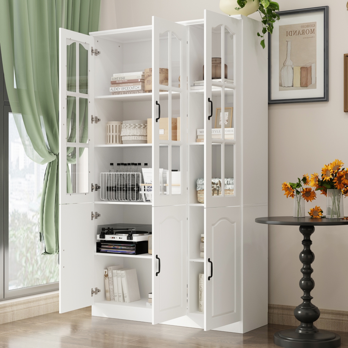 Click here for Famapy 10-Shelf Bookshelf Bookcase with Glass Door... prices