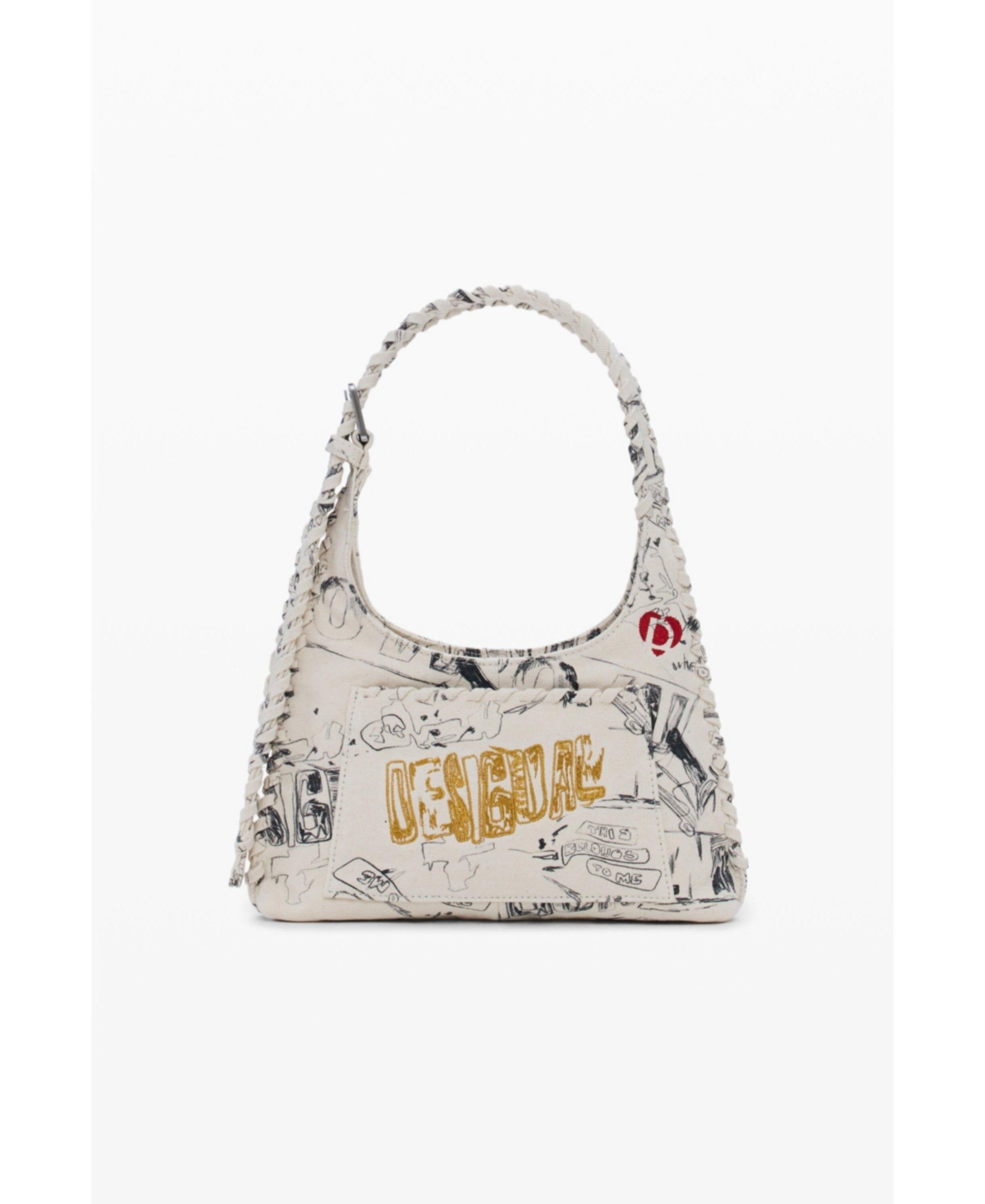 Click here for Desigual Womens Medium bag with lettering - White prices