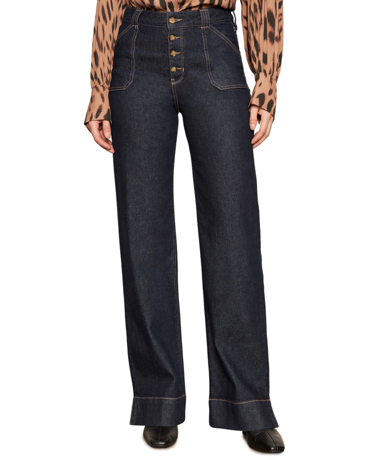 Click here for Sanctuary Womens Ekara Wide-Leg Slim Jeans - Indig... prices