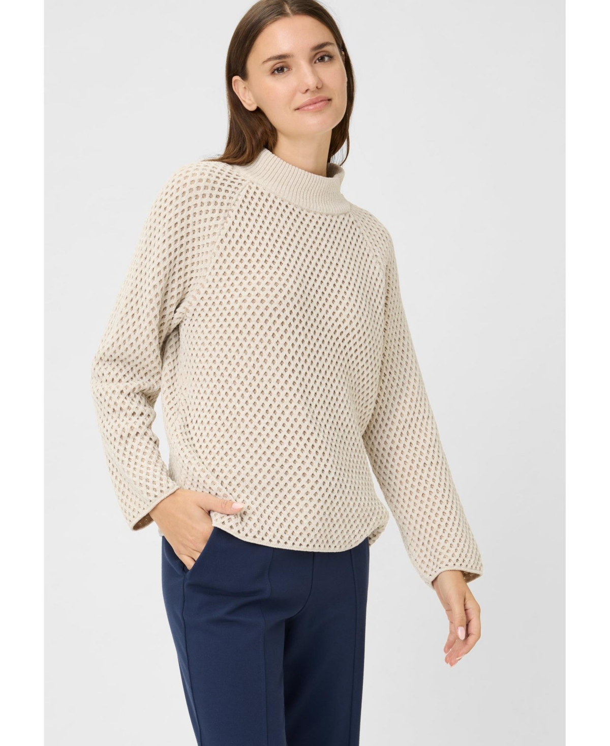 Click here for Olsen Womens Chenille Novelty Mock Neck Sweater -... prices