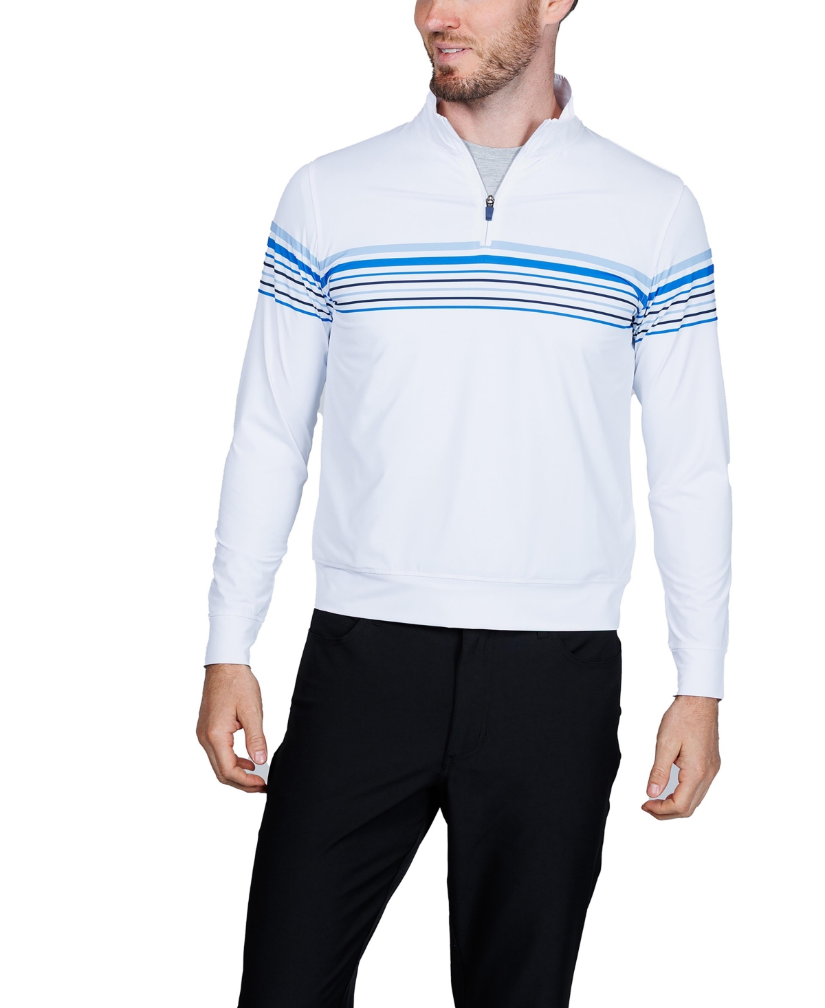 Click here for Tailorbyrd Engineered Stripe Performance Quarter Z... prices