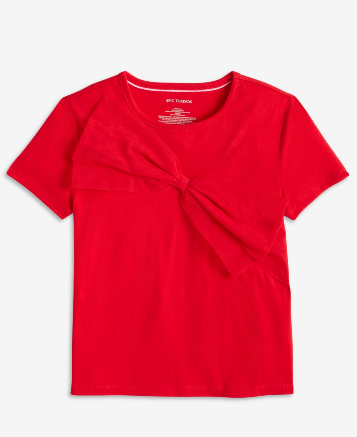 Click here for Epic Threads Girls 5-20 Bow Applique Detail Top  M... prices