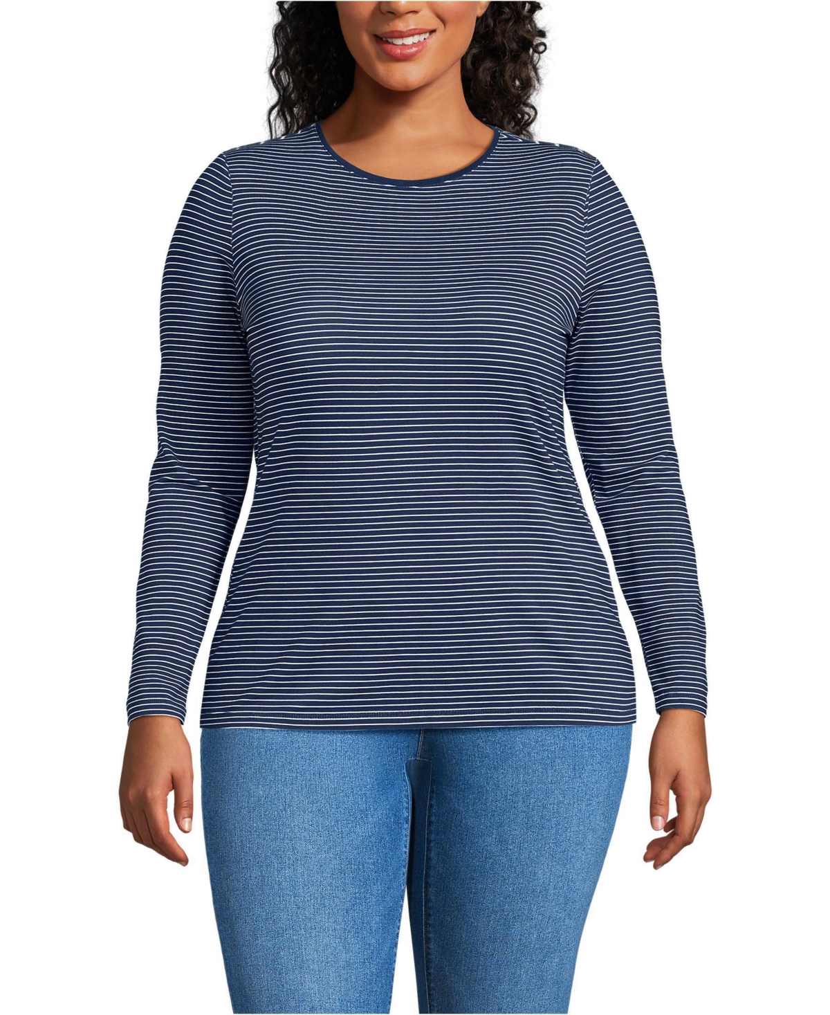 Click here for Lands End Plus Size Lightweight Jersey Skimming Lo... prices