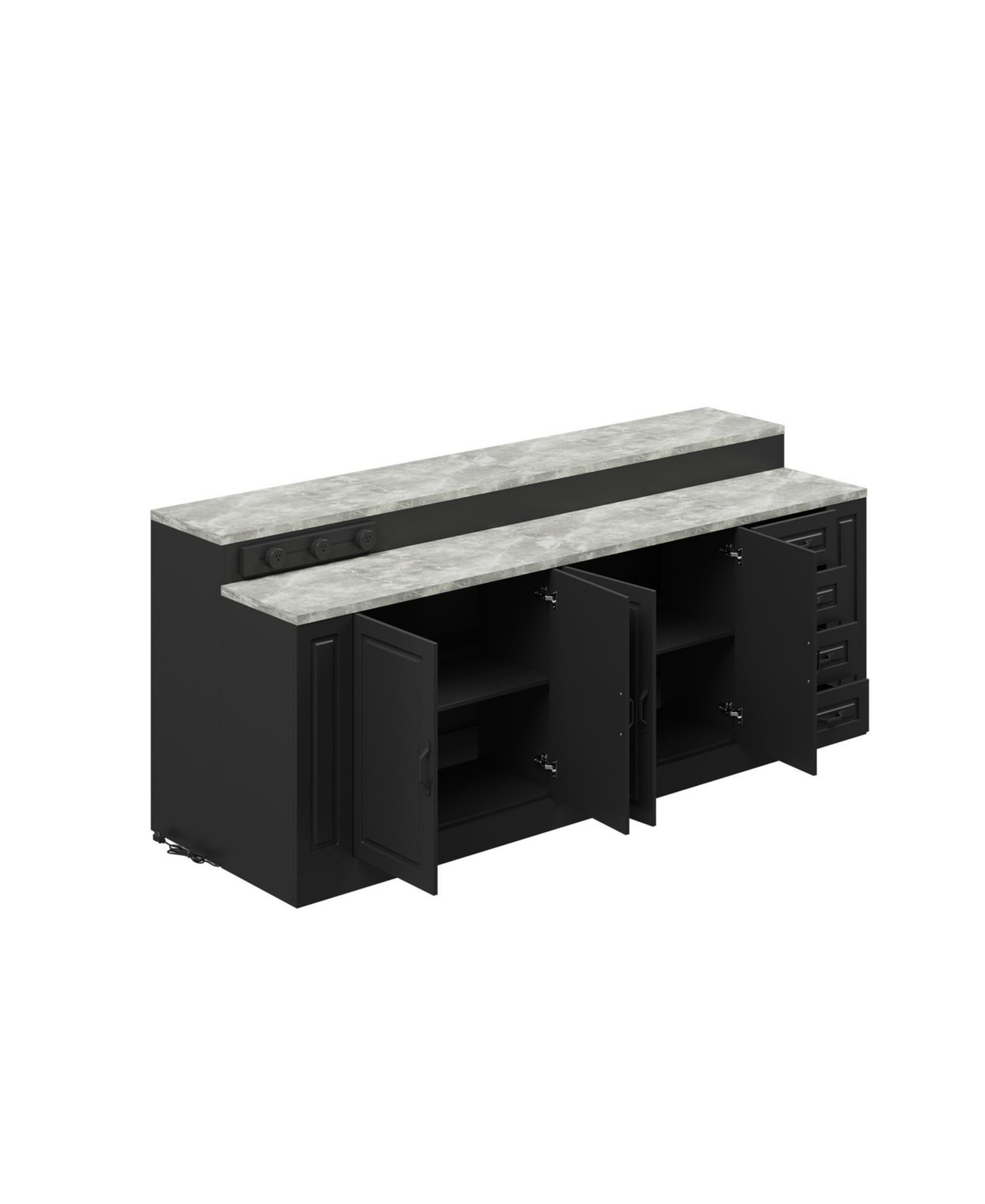 Click here for Homsee Kitchen Island with 4 Drawers  4 Doors  Soc... prices