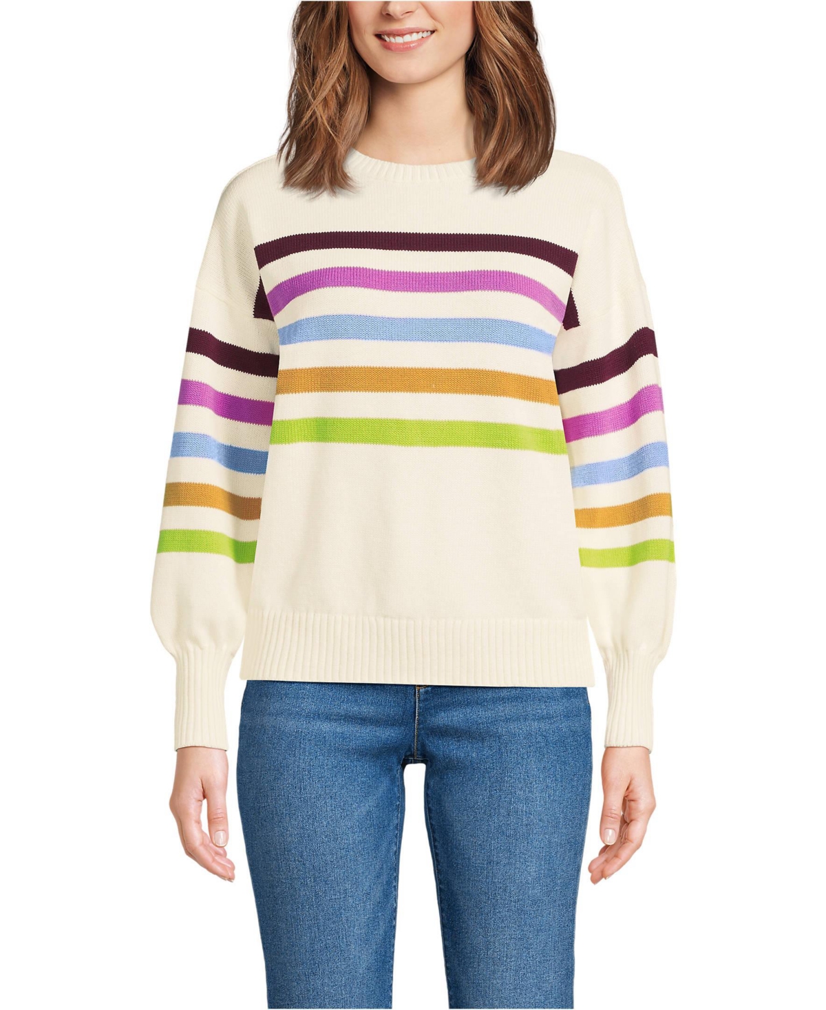 Click here for Lands End Womens Drifter Jersey Crewneck Sweater -... prices