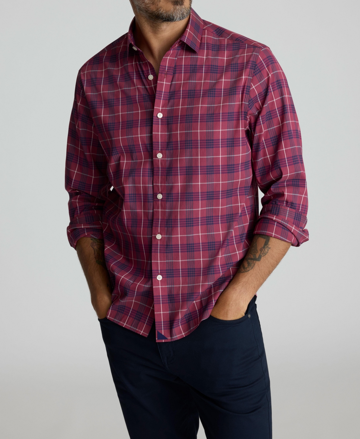 Click here for UNTUCKit Mens Slim Fit Wrinkle-Free Lancaster Butt... prices