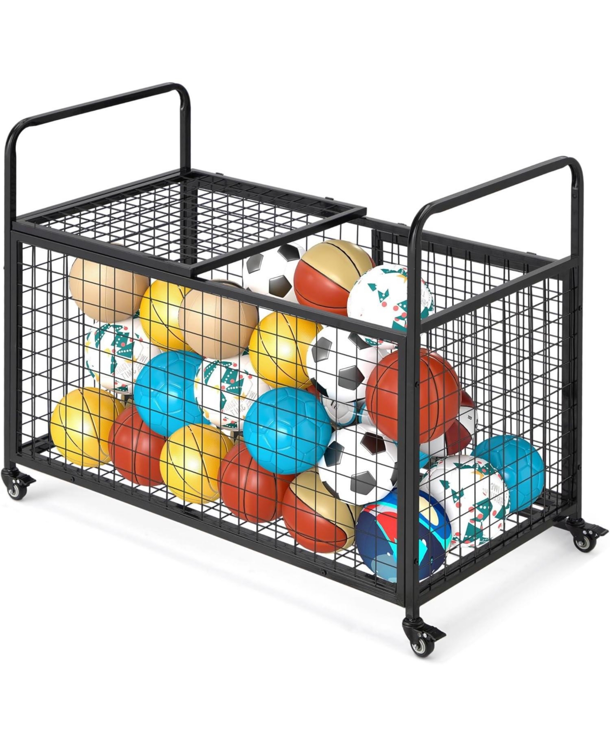 Click here for Aecojoy Ball Cart Storage  Rolling Basketball Bin... prices