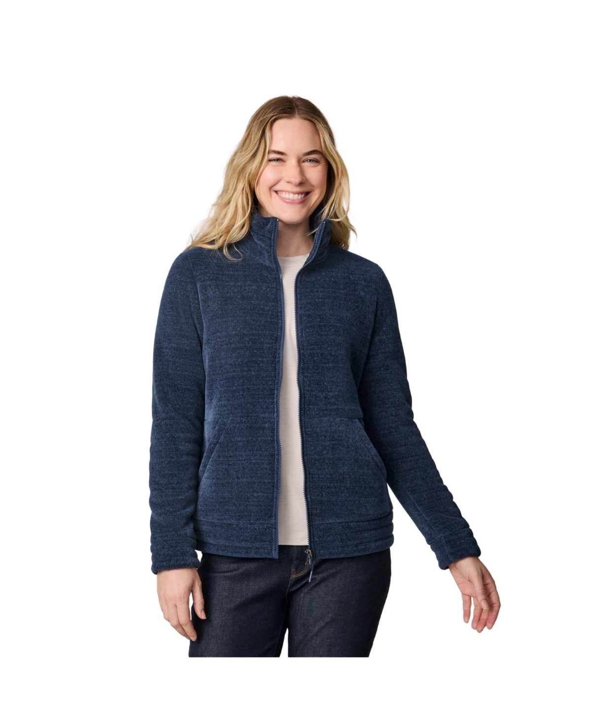 Click here for Free Country Womens Luxe Pile Jacket - Navy prices