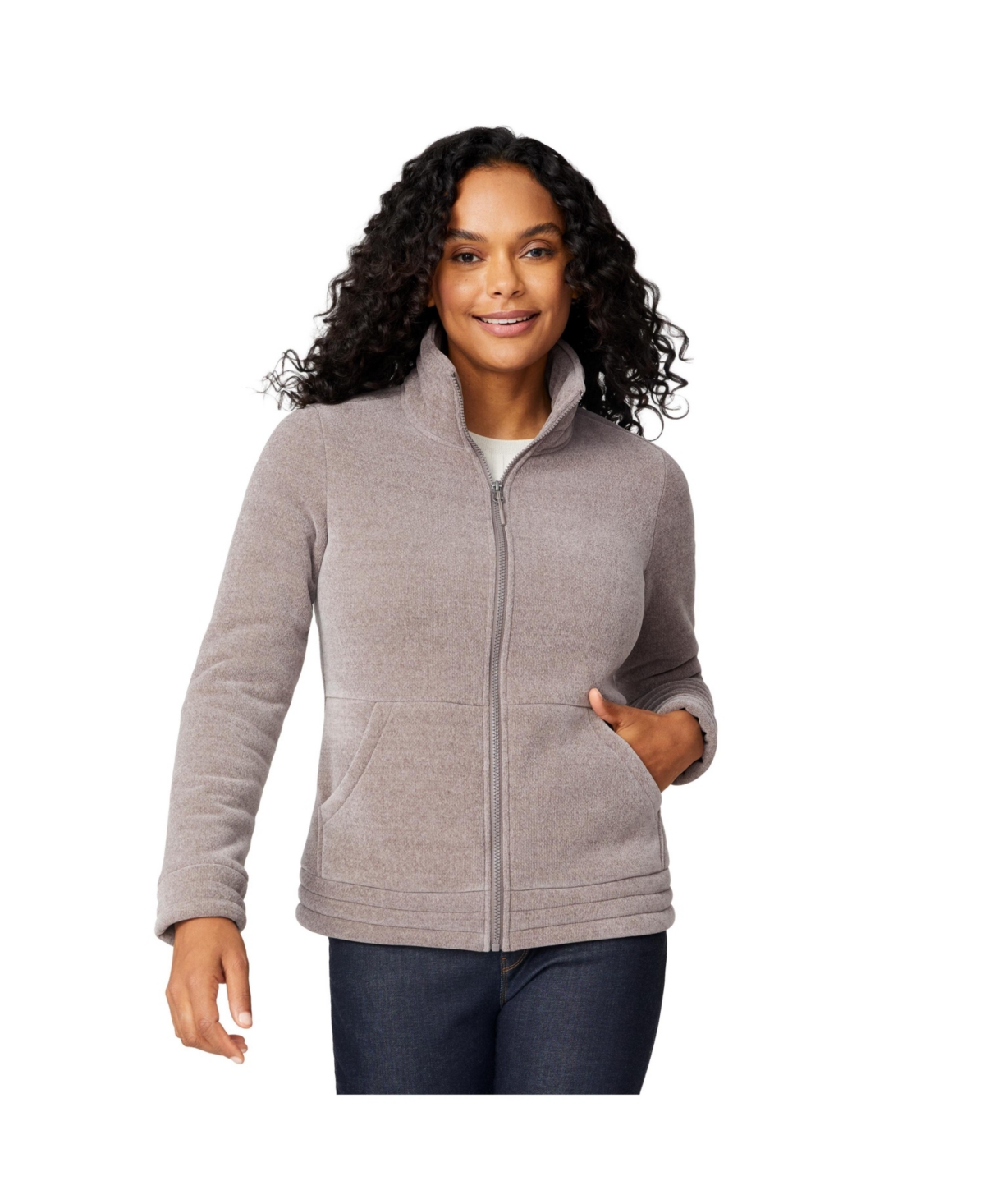 Click here for Free Country Womens Luxe Pile Jacket - Mocha prices