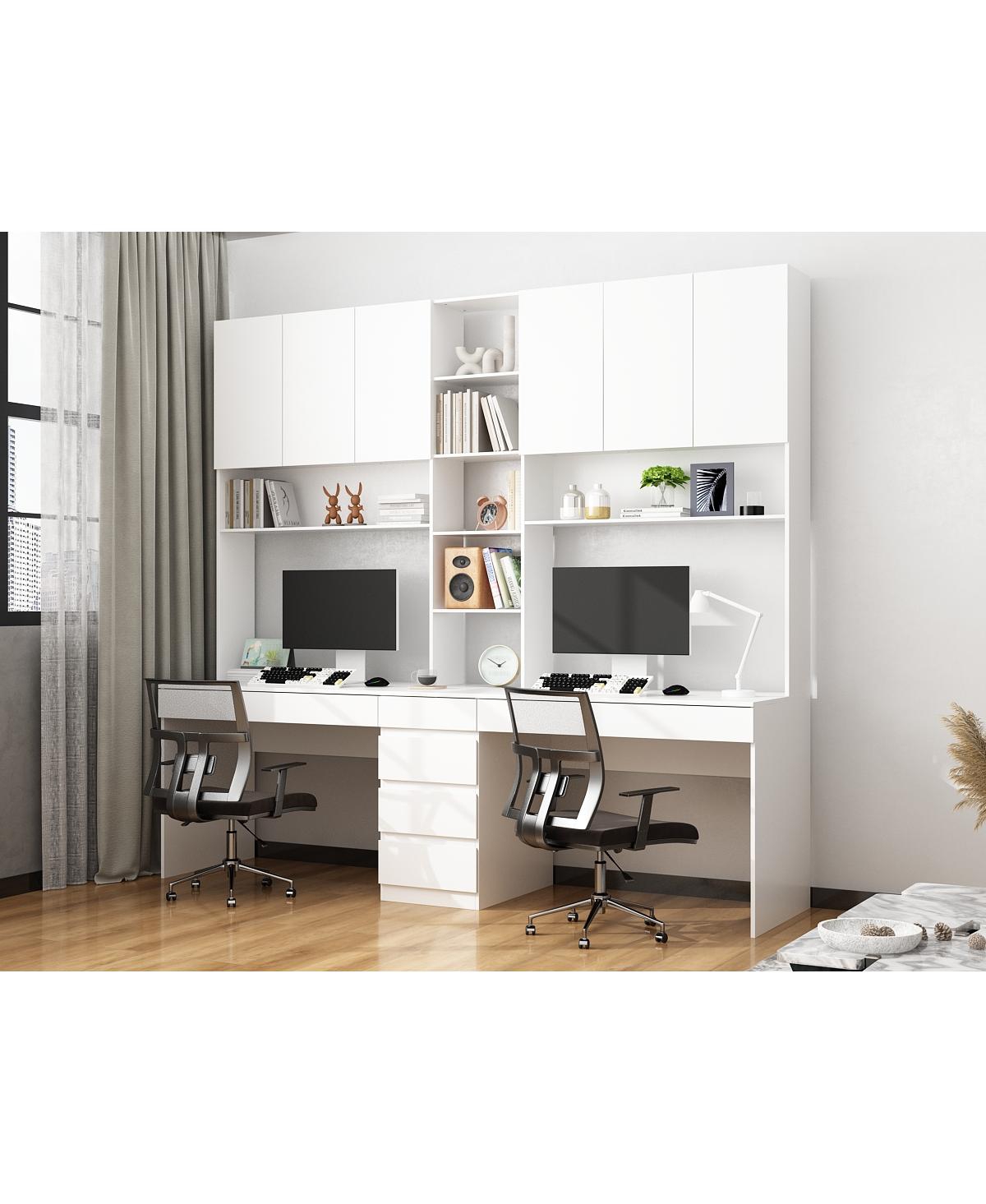 Click here for Famapy 94.5 in. W Large 2 in. 1 Wood Double Comput... prices