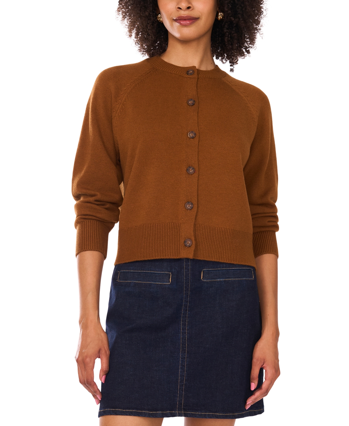 Click here for Vince Camuto Womens Raglan Crewneck Cardigan - War... prices