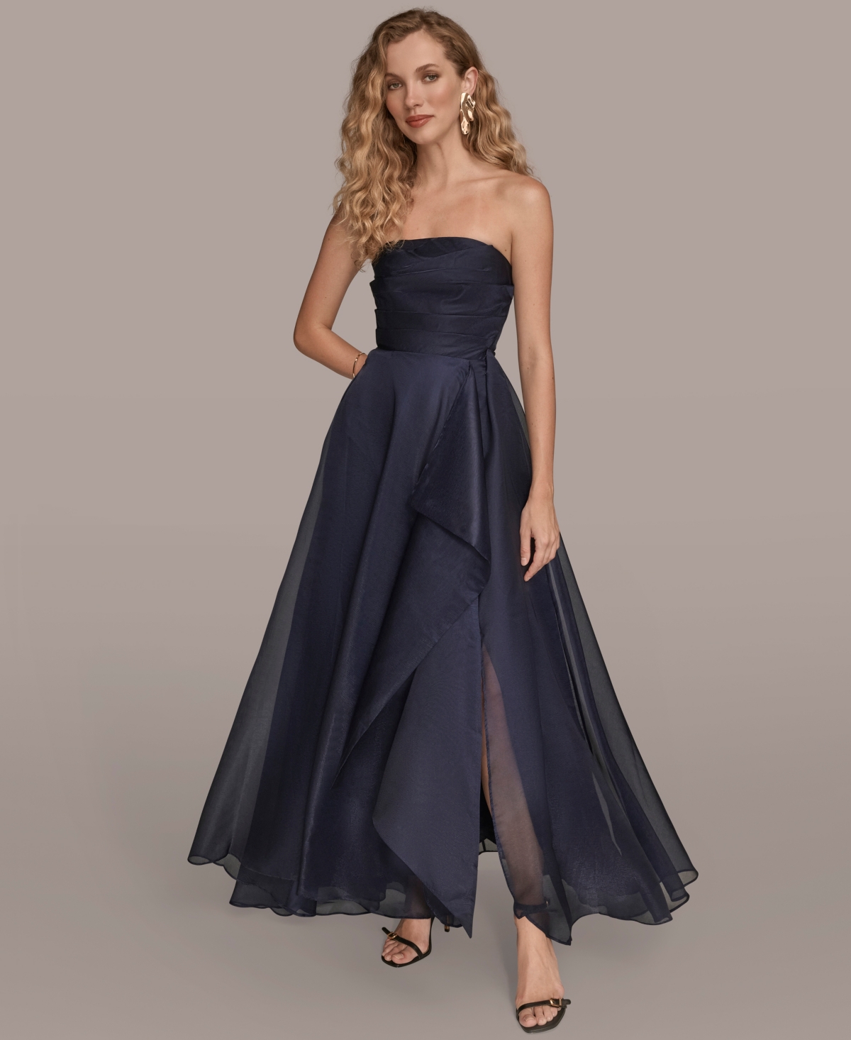 Click here for Donna Karan New York Womens Ruched Strapless Gown... prices