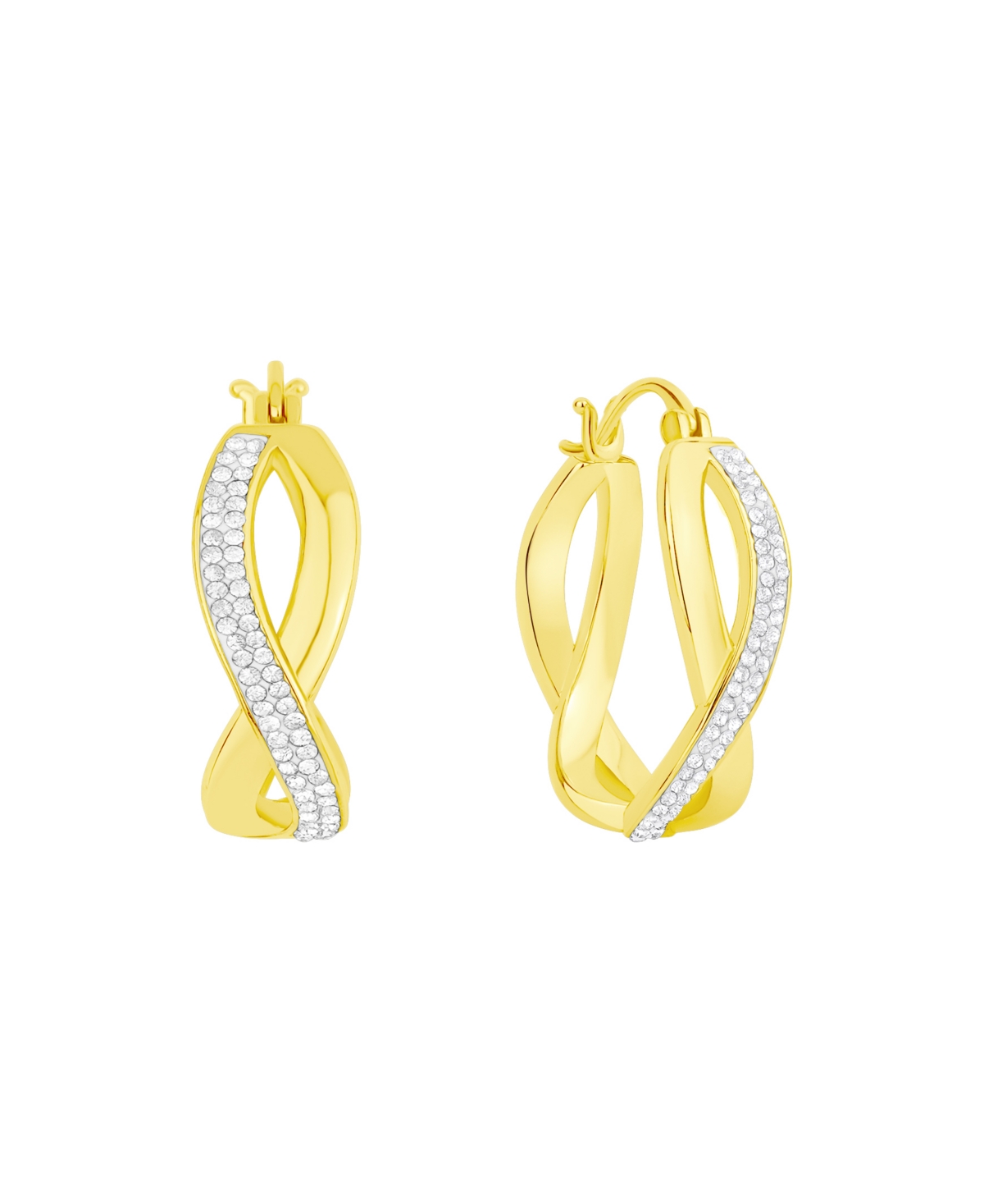 Click here for And Now This Crystal Infinity Hoop Earrings - Gold prices