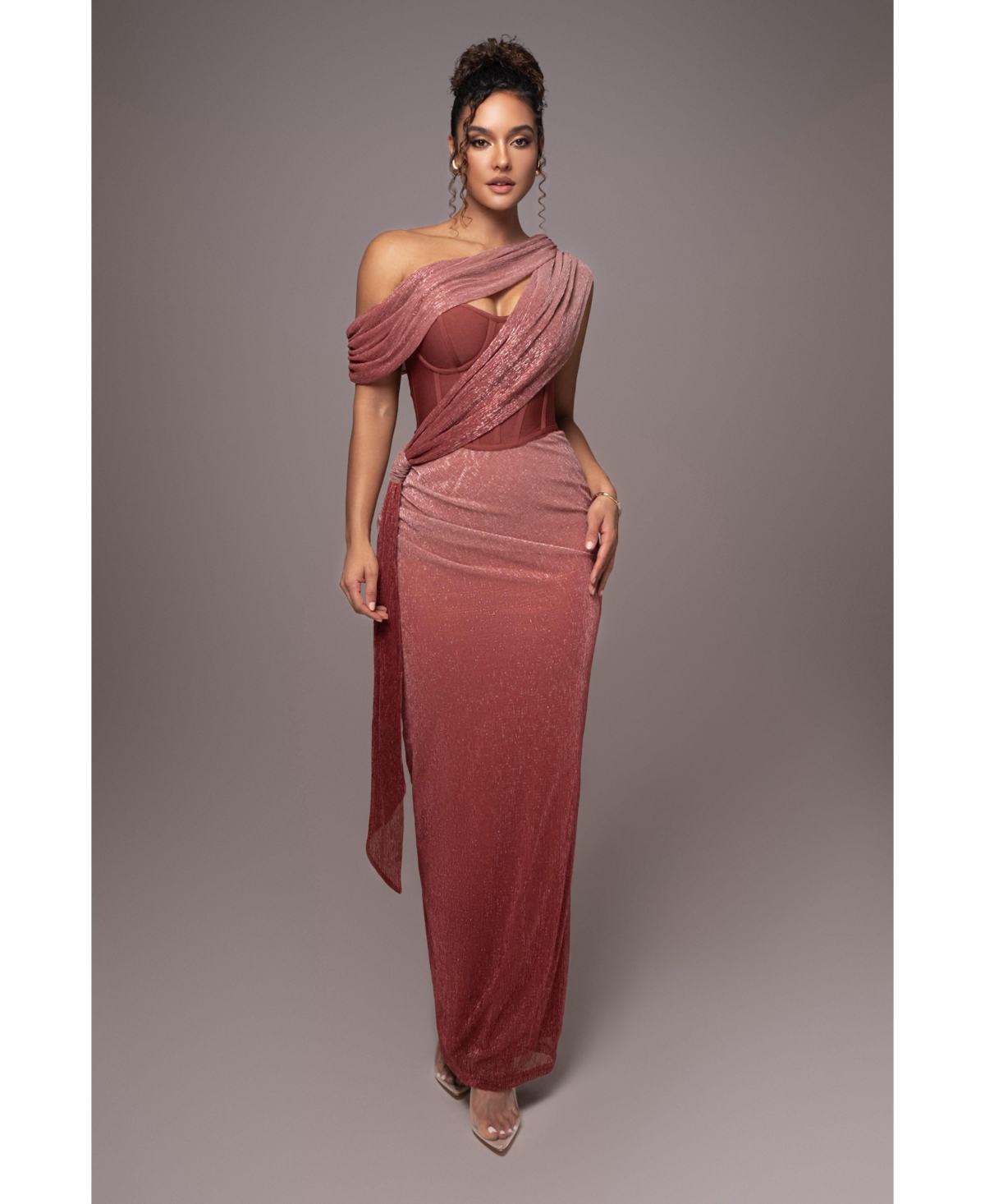 Click here for Jluxlabel Womens Celestina Draped Maxi Dress - Red prices