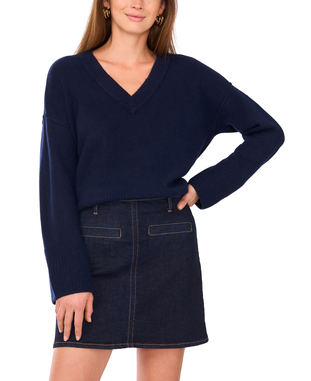 Click here for Vince Camuto Womens V-Neck Long Sleeve Sweater - C... prices