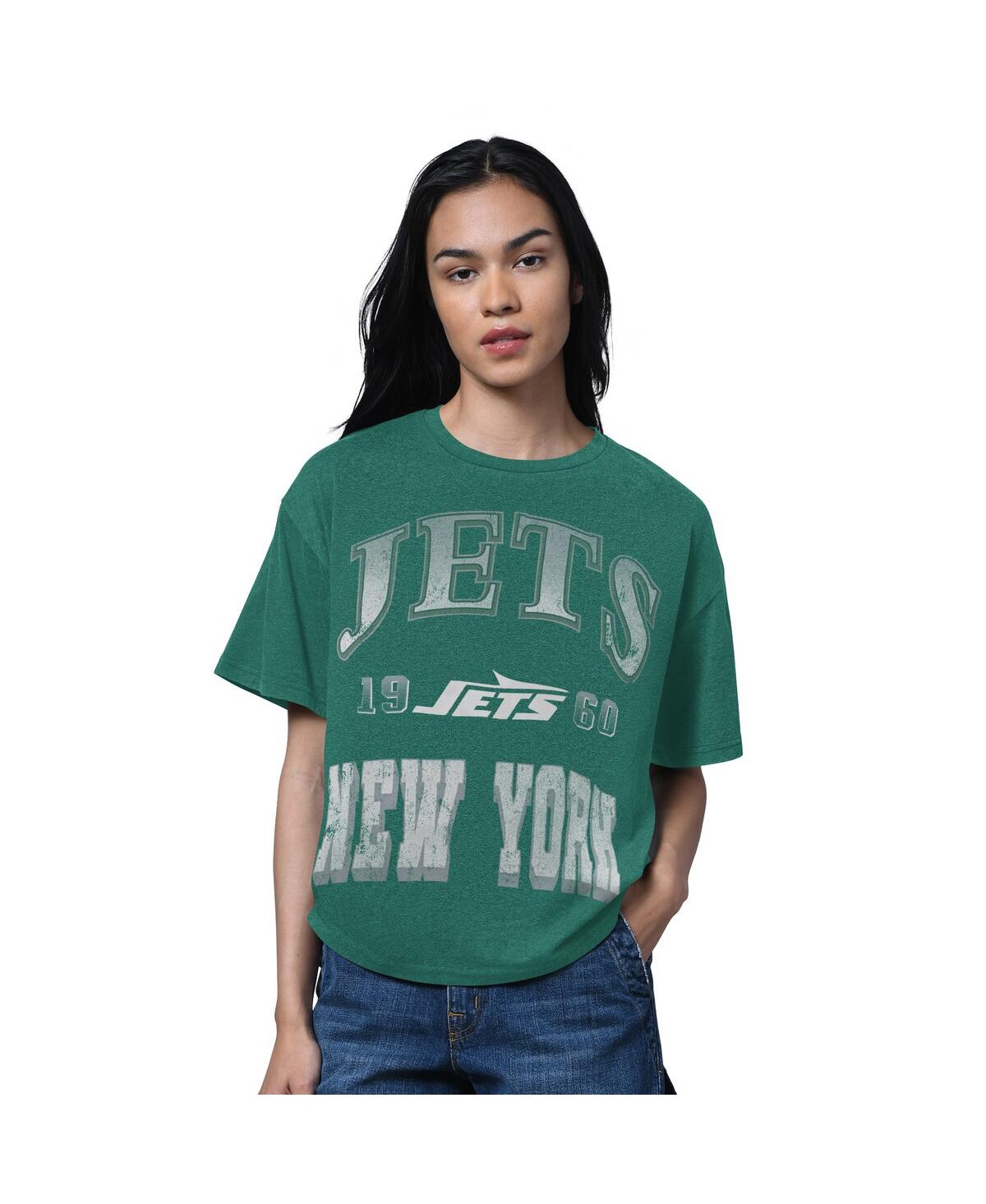 Click here for Starter Womens Heather Green New York Jets Oversiz... prices