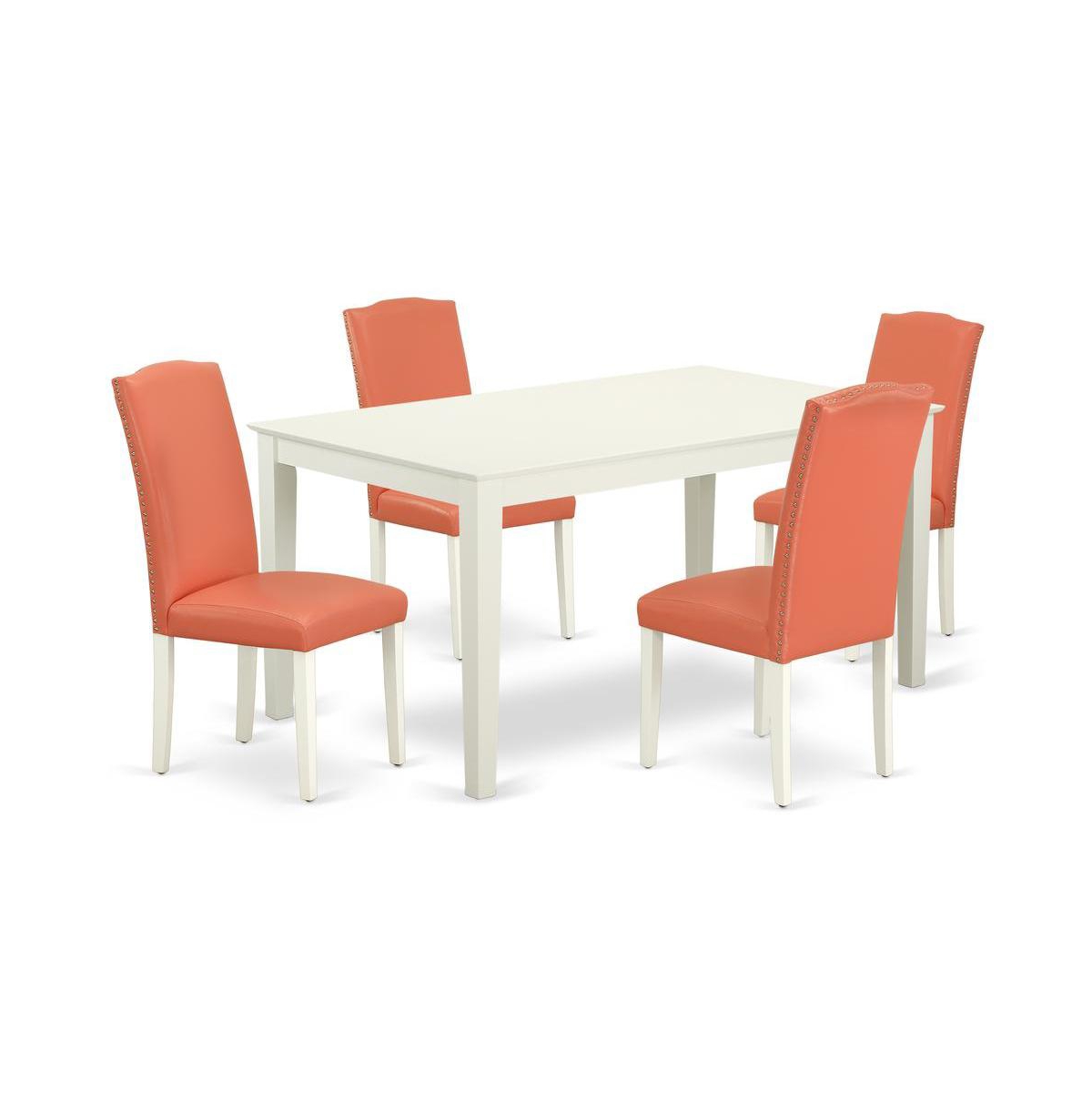 Click here for East West Furniture Dining Room Set Linen White -... prices