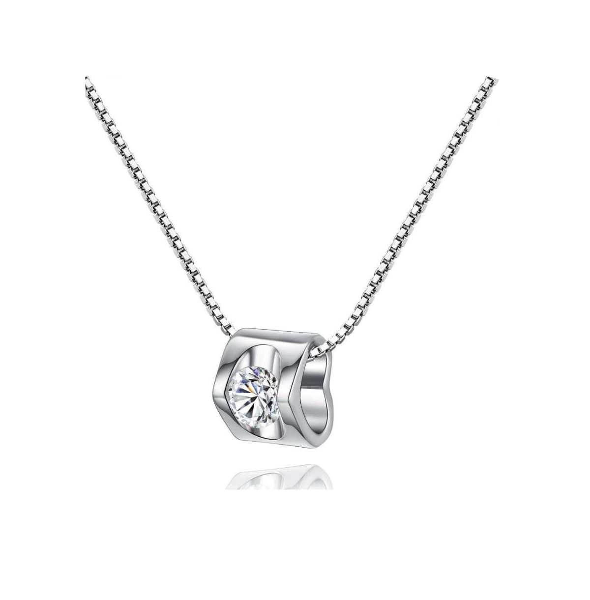 Click here for Cubic Zirconia Heart Pendant Necklace - Silver prices