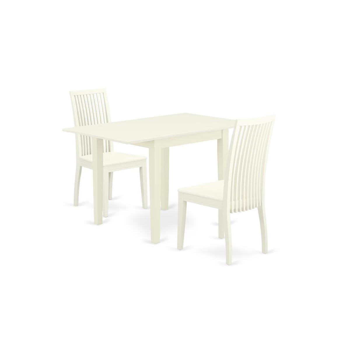 Click here for East West Furniture Dining Room Set Linen White -... prices