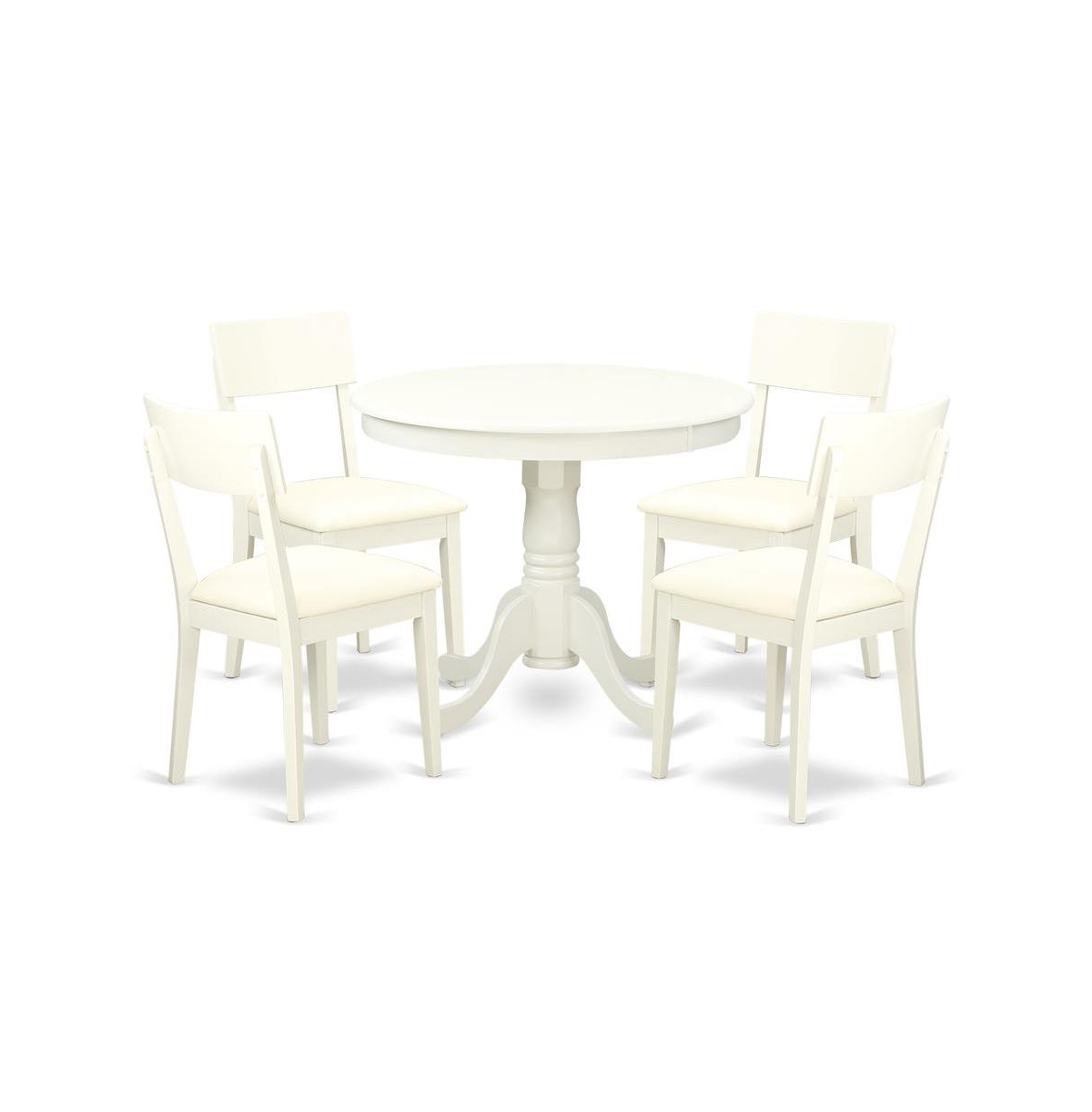 Click here for East West Furniture Dining Room Set Linen White -... prices