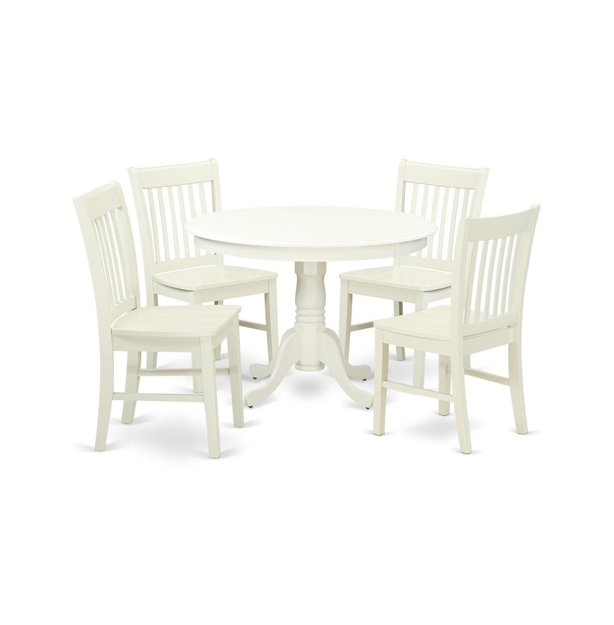Click here for East West Furniture Dining Room Set Linen White -... prices