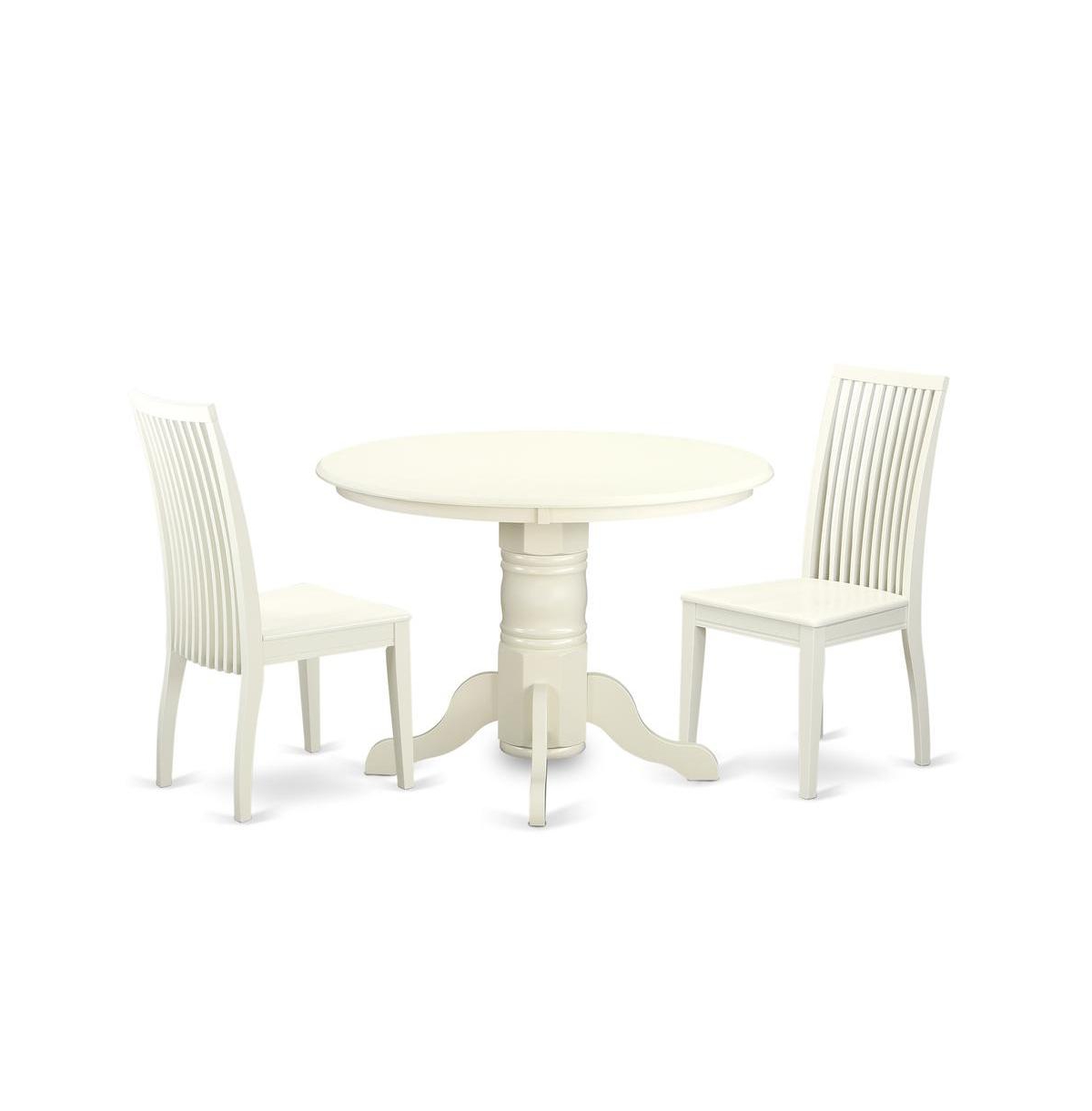 Click here for East West Furniture Dining Room Set Linen White -... prices