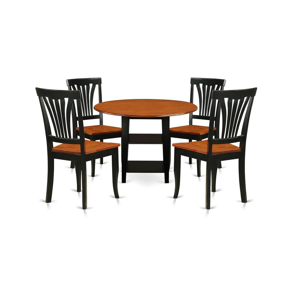 Click here for East West Furniture Dining Room Set Black & Cherry... prices
